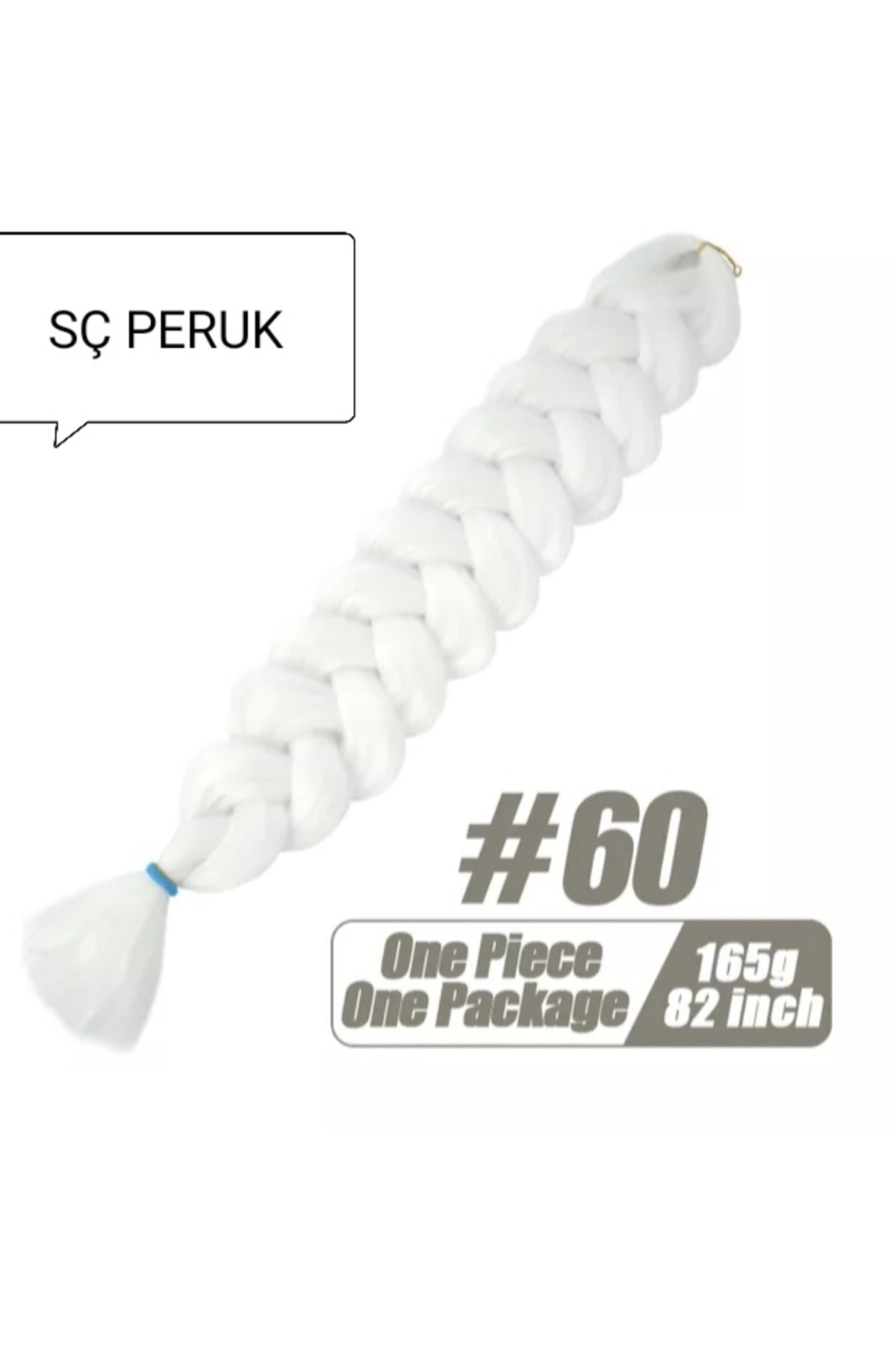 SÇ PERUK No.60 Beyaz 165 Gr %100 Fiber Sentetik Afrika Örgüsü Fiyatı ...