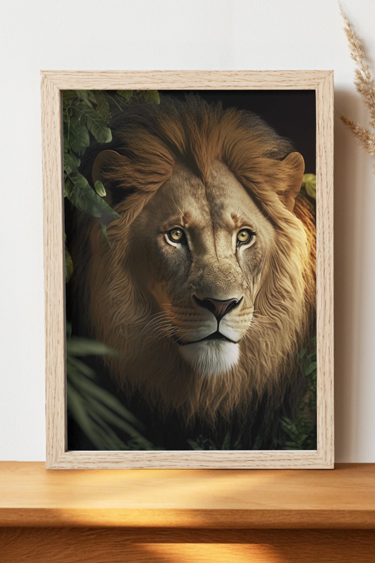 Luna Marissa Aslan Poster - Çerçevesiz Kalın Kağıt Dijital Art Poster ...