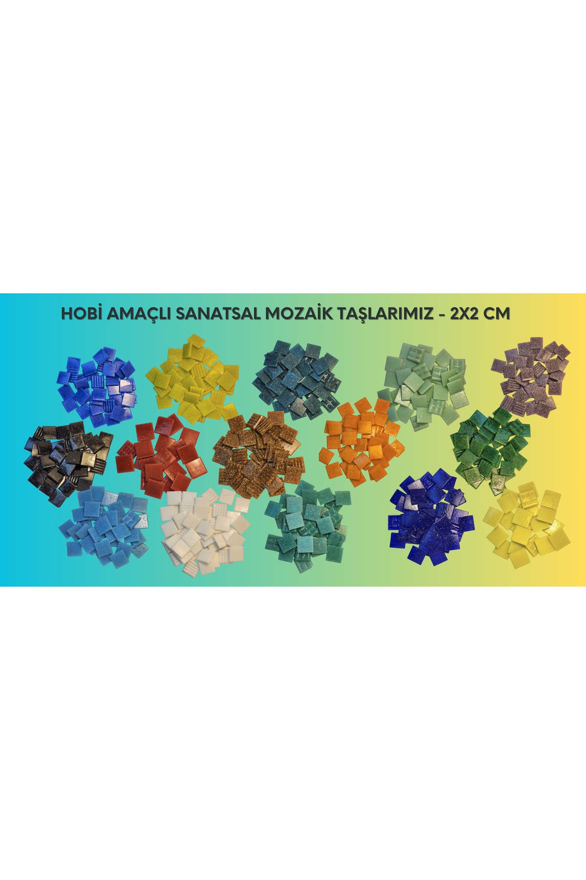 Zen Mozaik Sanatsal Mozaik Çalışmalarınız Için 20x20 Mm (2X2 CM) Renkli ...