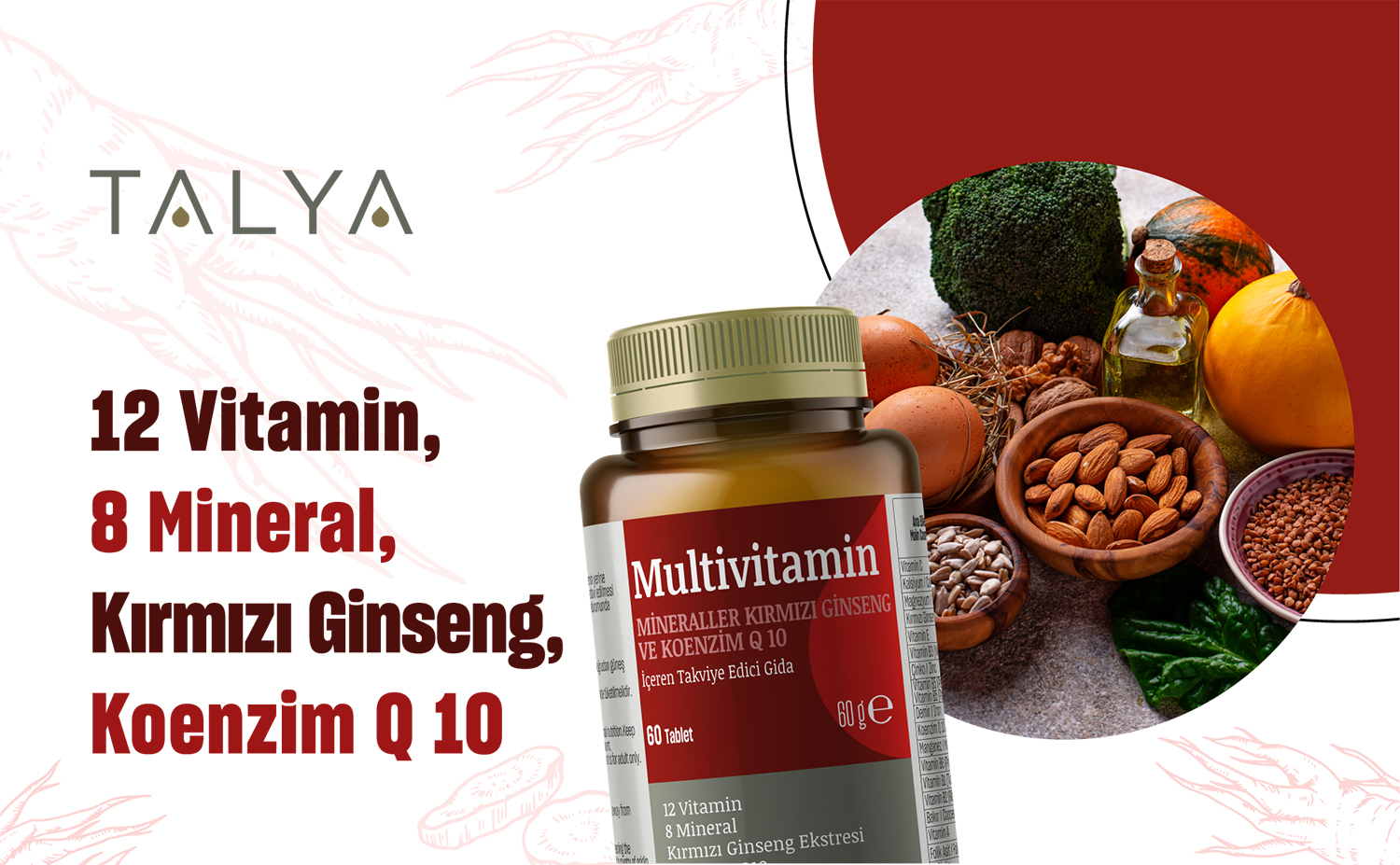 Talya Multivitamin İçeren Takviye Edici Gıda (Mineraller, Kırmızı ...