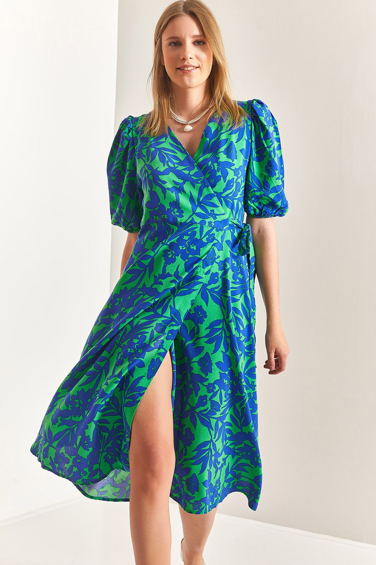 Bianco Lucci Kadın Desenli Kuşaklı Anvelop Elbise Fiyatı, Yorumları ...