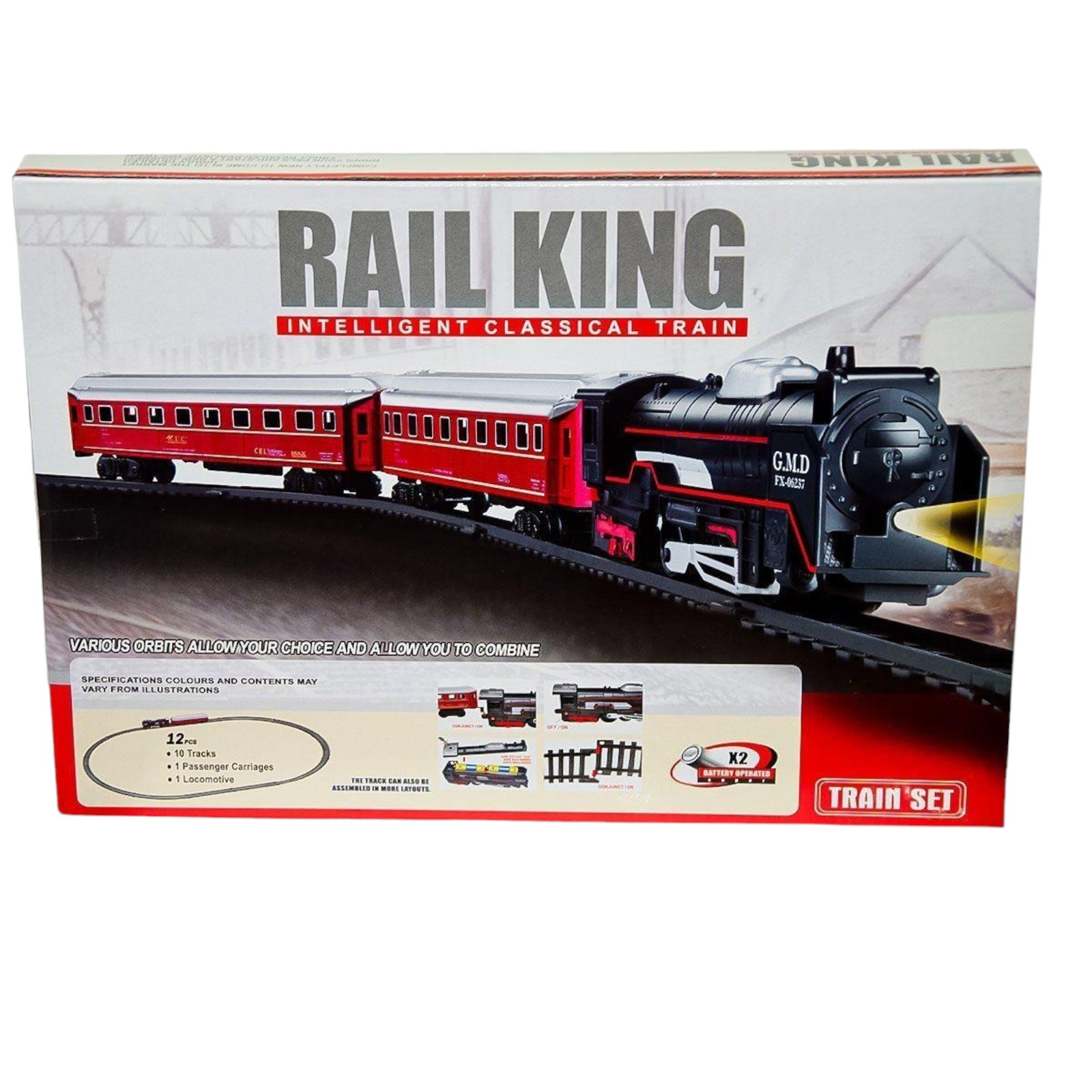 Popit Toys Rail King Pilli Oyuncak Klasik Tren Seti Raylı Ve Vagonlu 12 ...