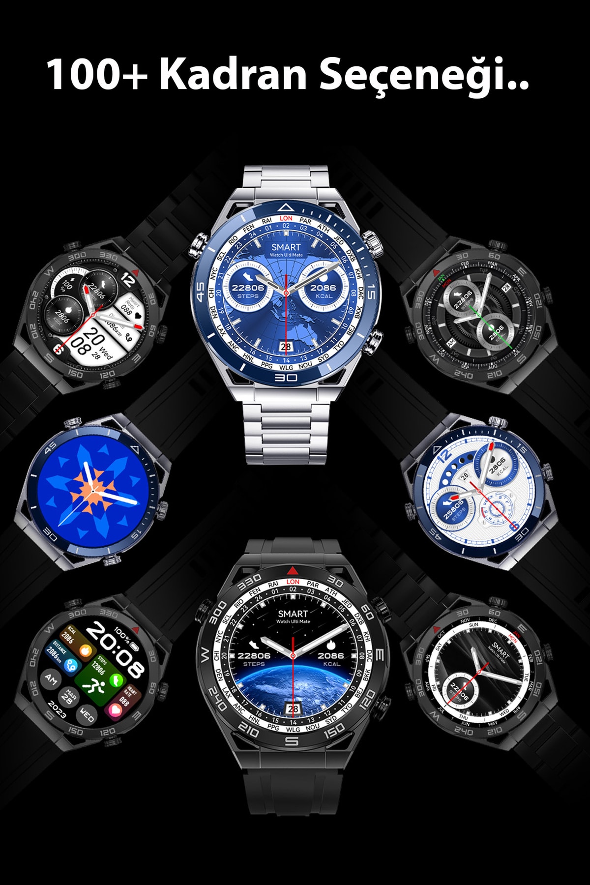 TECHNOMEN Smart Watch Dt Ultramate Elite Akıllı Saat Android Ios Uyumlu ...