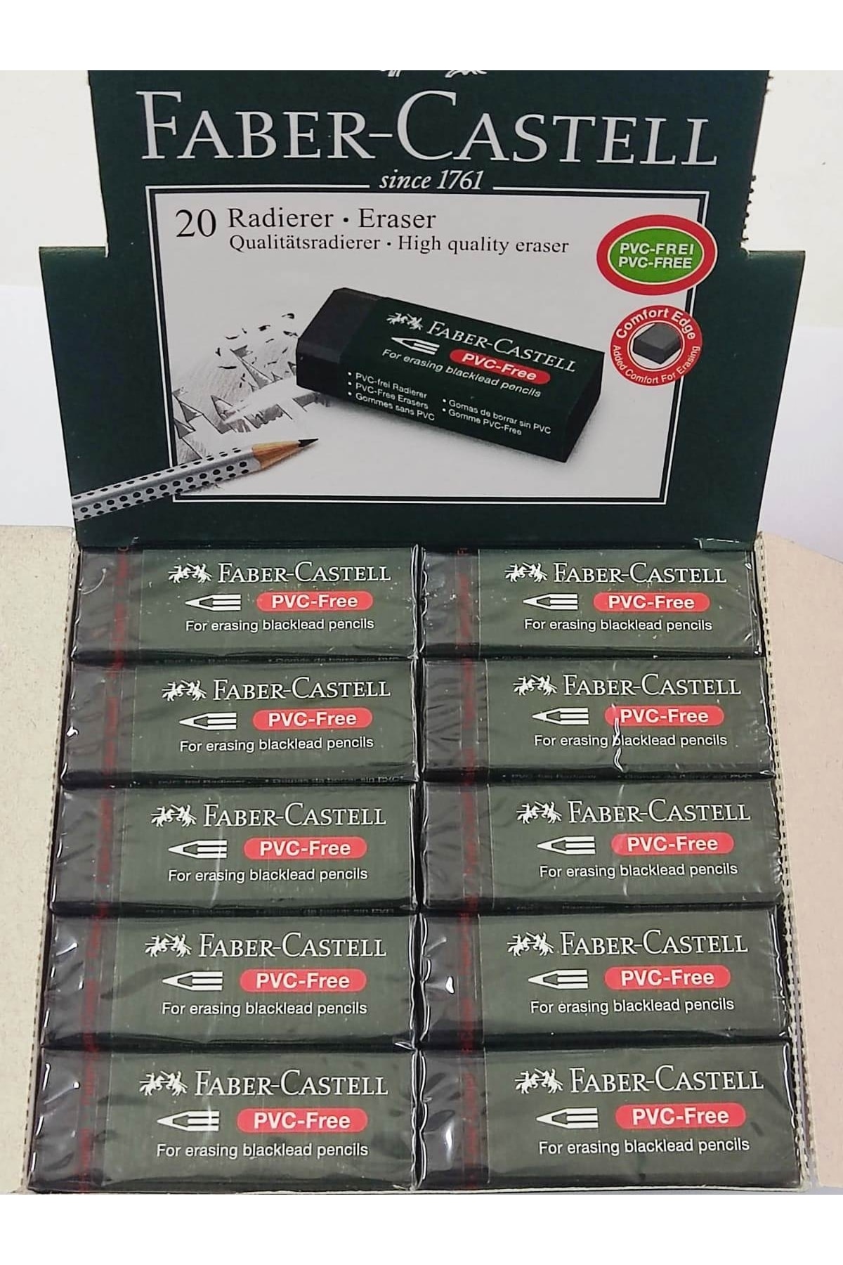 Faber Castell Silgi-faber-castell Büyük Boy Siyah Silgi-5 Adet Fiyatı ...