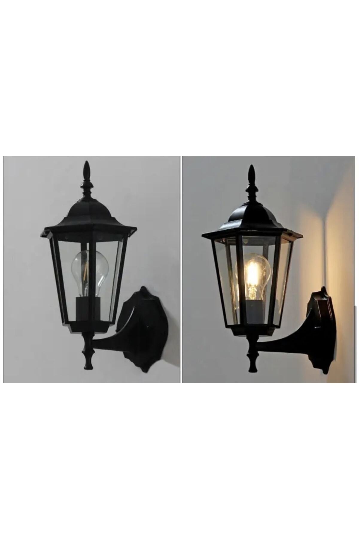 burenze Bahçe Duvar Aplik Mat Siyah Gövde Dış Mekan Aplik Şık Görsellik ...