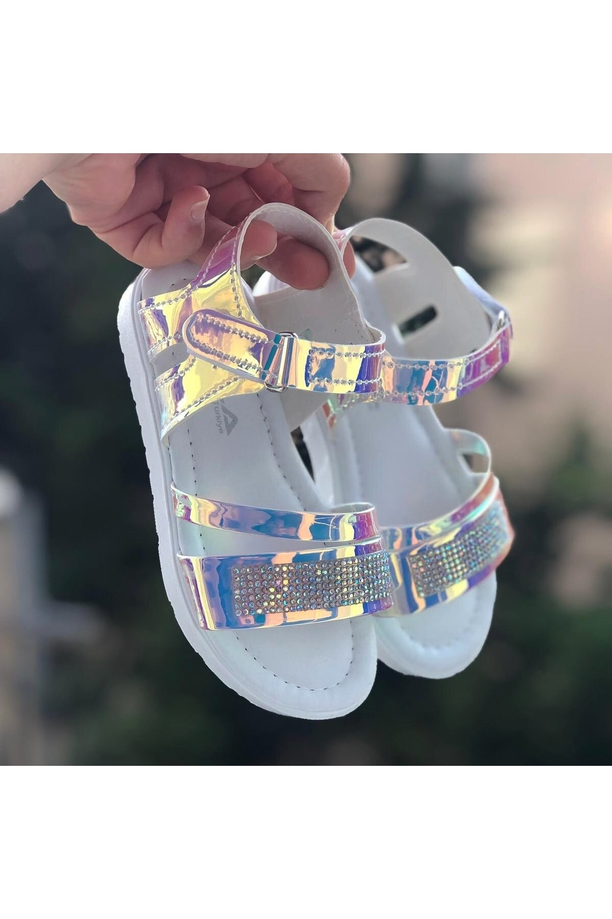 Pandalina Kız Çocuk Sandalet Hologram Taşlı Sandalet Phylon (hafif ...