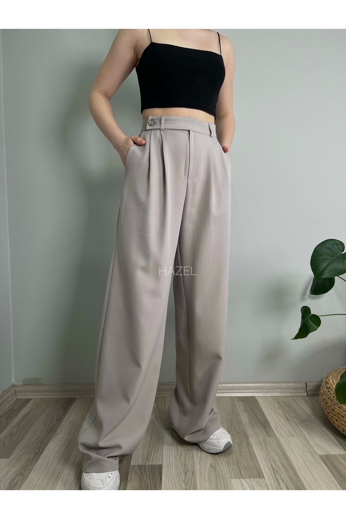 Hazel Kadın Gri Smart Palazzo Pantolon Fiyatı, Yorumları - Trendyol