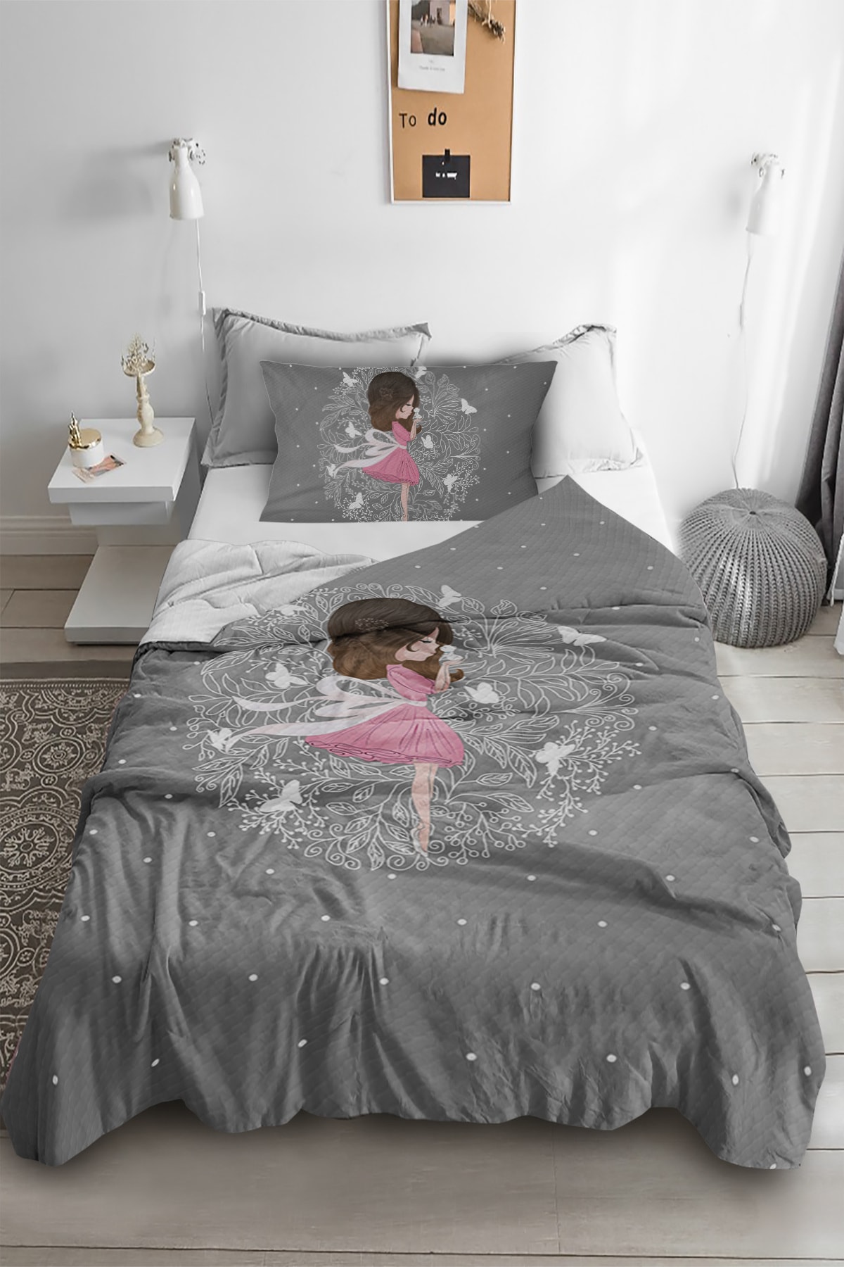 Bebişim Halı Sevimli Prenses Peri Kız Yatak Örtüsü & Pike Fiyatı ...