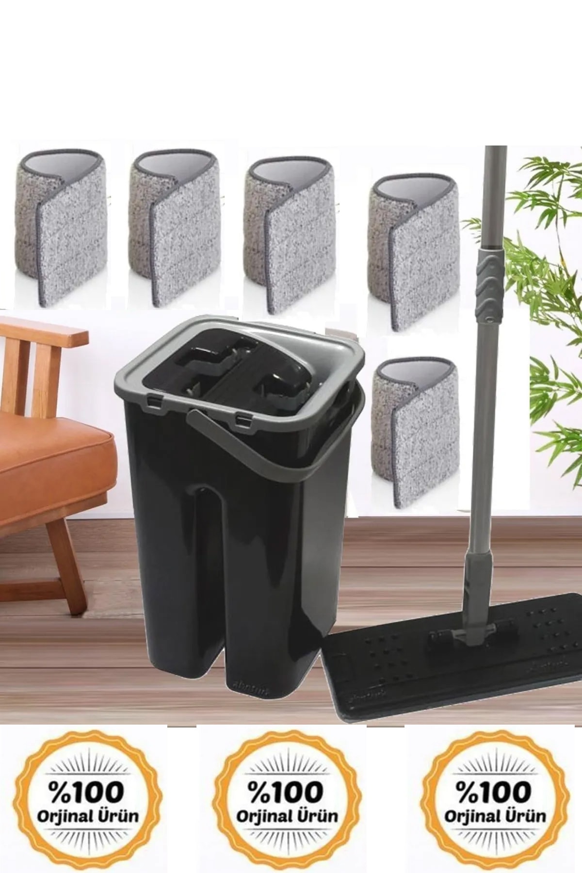 abnturk Pratik Mikrofiber Tablet Mop 5 Paspaslı Temizlik Set Smart Mob ...