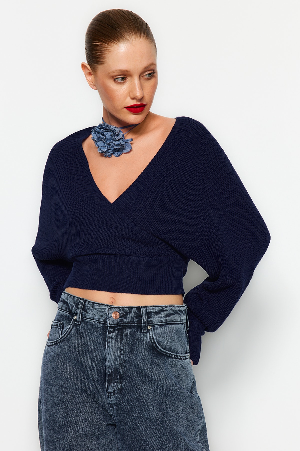 Trendyol Collection Sweater - Dark blue - Regular fit - Trendyol