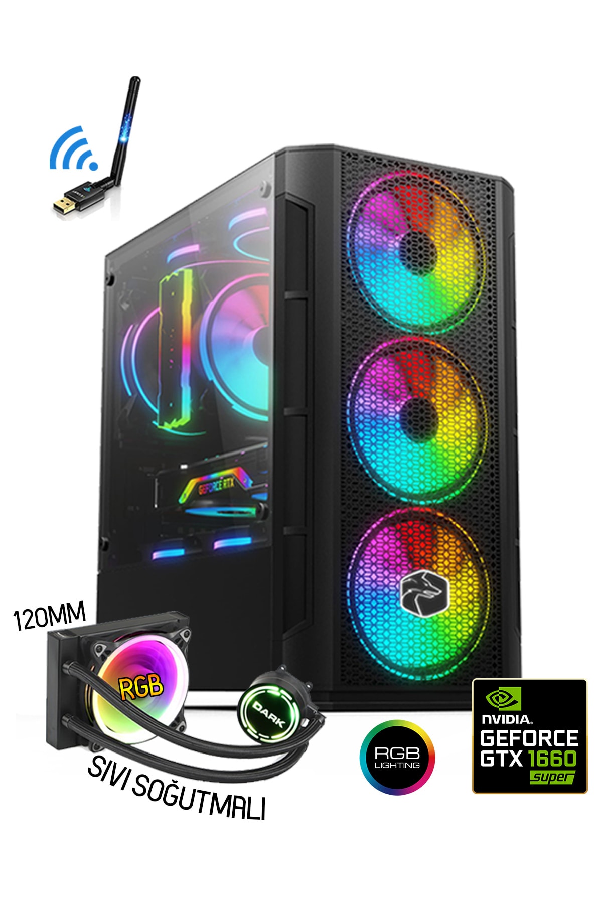 Zeiron Colder X5 I5-10400f 16gb 512gb M.2 Ssd Gtx1660s Sıvı Soğutmalı Oyuncu Masaüstü ...