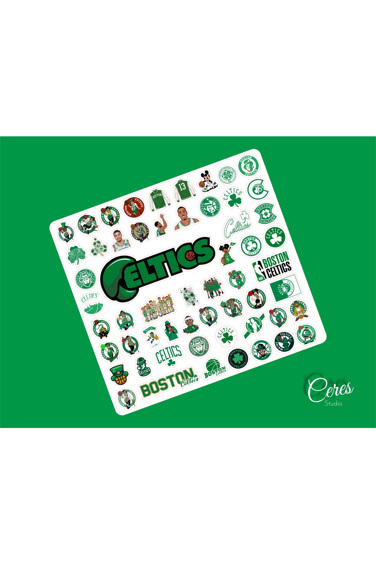 Ceres Studio Boston Celtics Nba Sticker Etiket 1 Sayfa 58 Adet Etiket ...