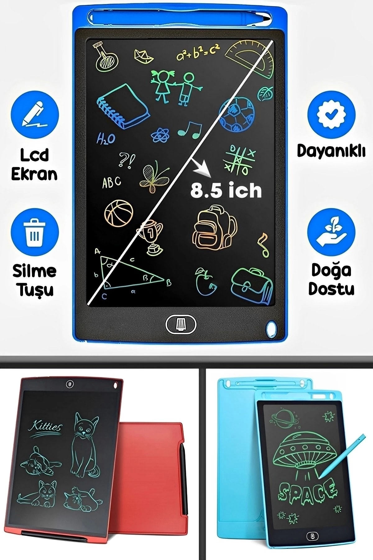 Genel Markalar Writing Tablet Lcd 8.5 Dijital Kalemli Yazı Tahtası ...