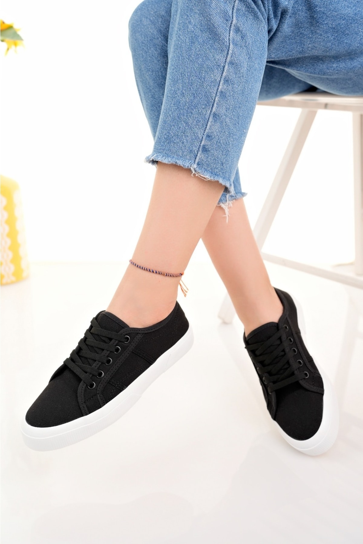 RODEMA Keten Siyah Bağcıklı Sneaker Fiyatı, Yorumları - Trendyol