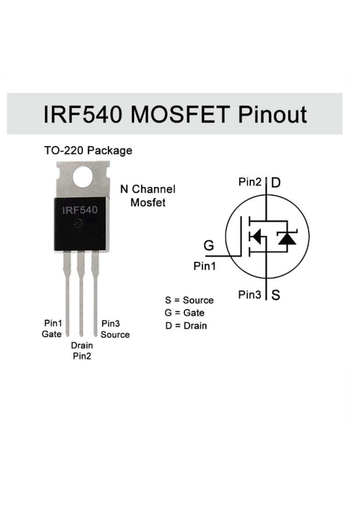 RAD Group Irf540n Irf540npbf N-kanal Mosfet Transistörü 100v 0.044ohm 33a Elektronik Bileşenleri ...
