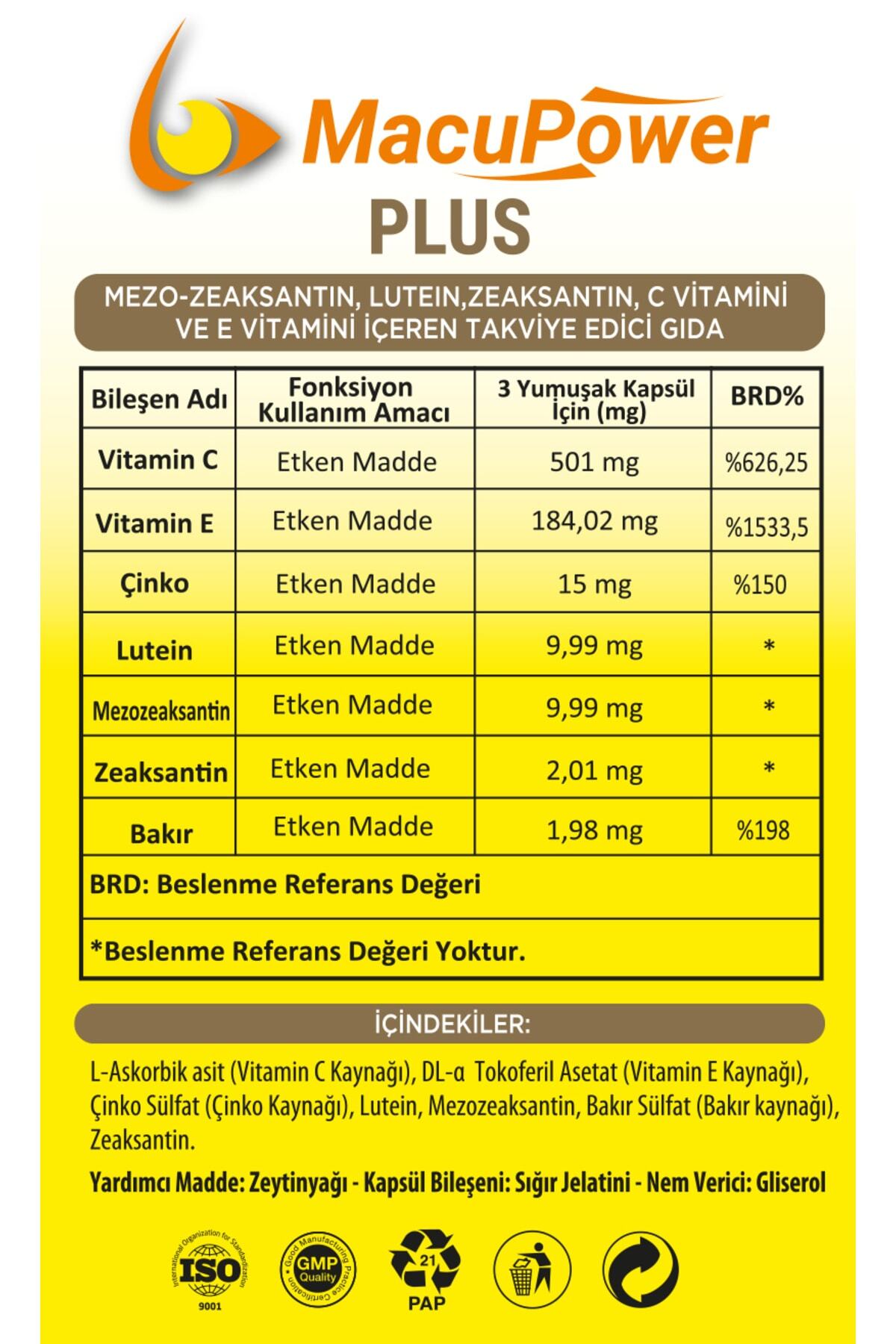 Macupower Plus - 90 Kapsül - Fiyatı, Yorumları