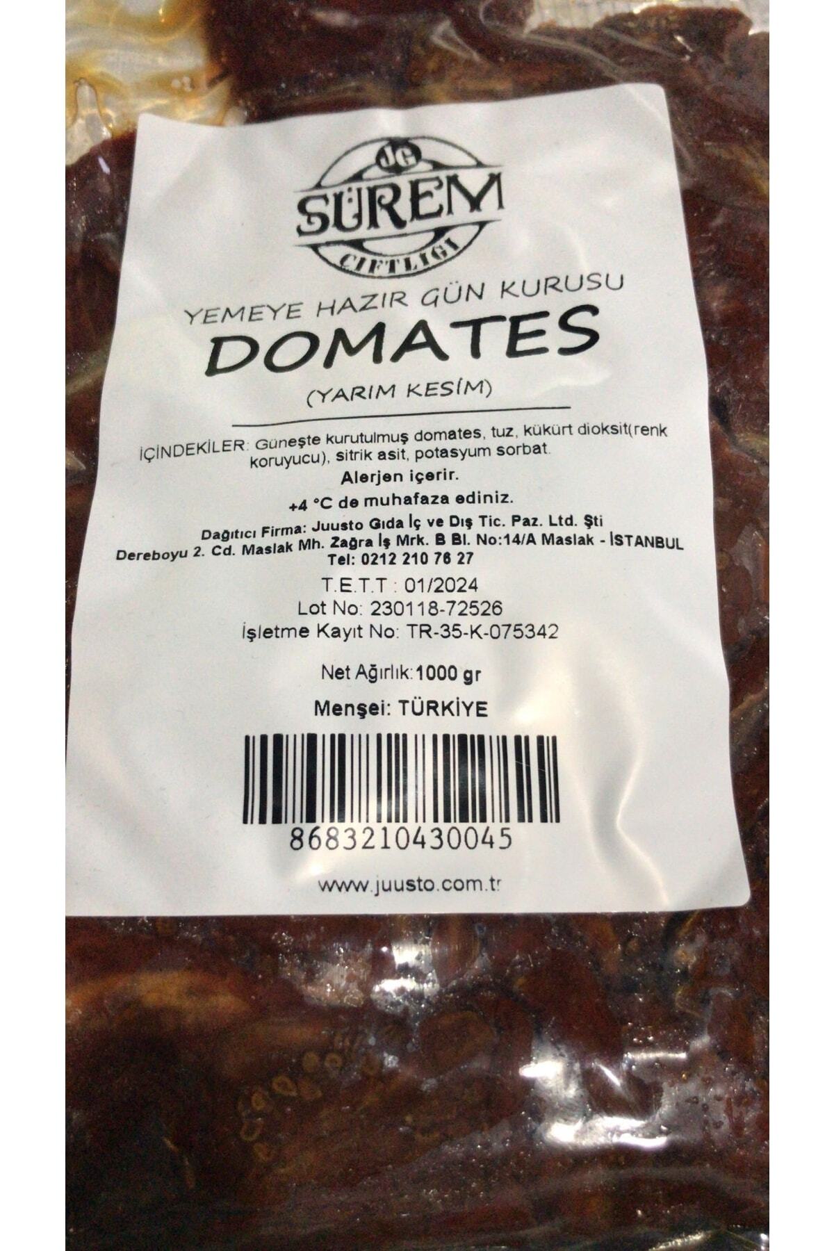 surem çiftliği Domates Kurusu Yarım Kesim Ayçiçek Yağlı 1 Kg - Fiyatı ...