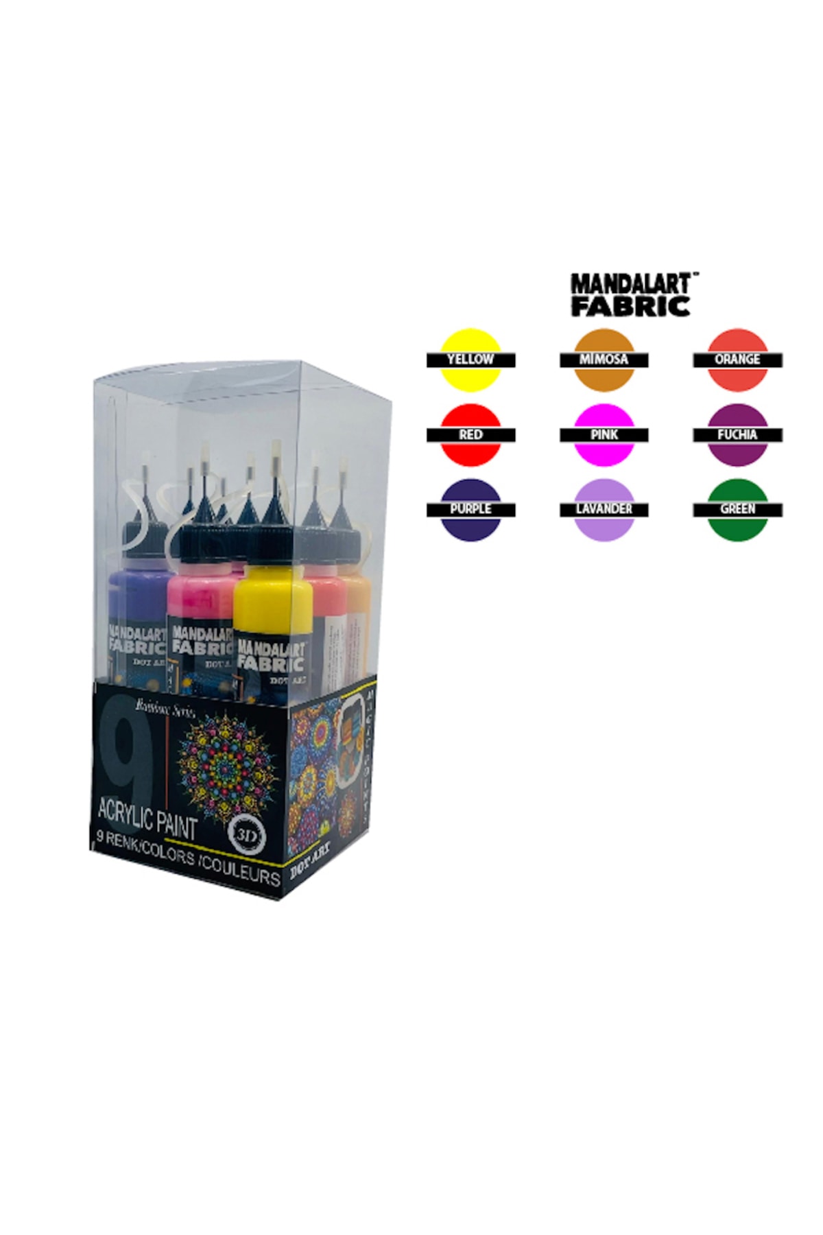 Mandalart Fabric Dot Mandala Gökkuşağı Seri, 9 Renk Birlikte ,dot Art ...