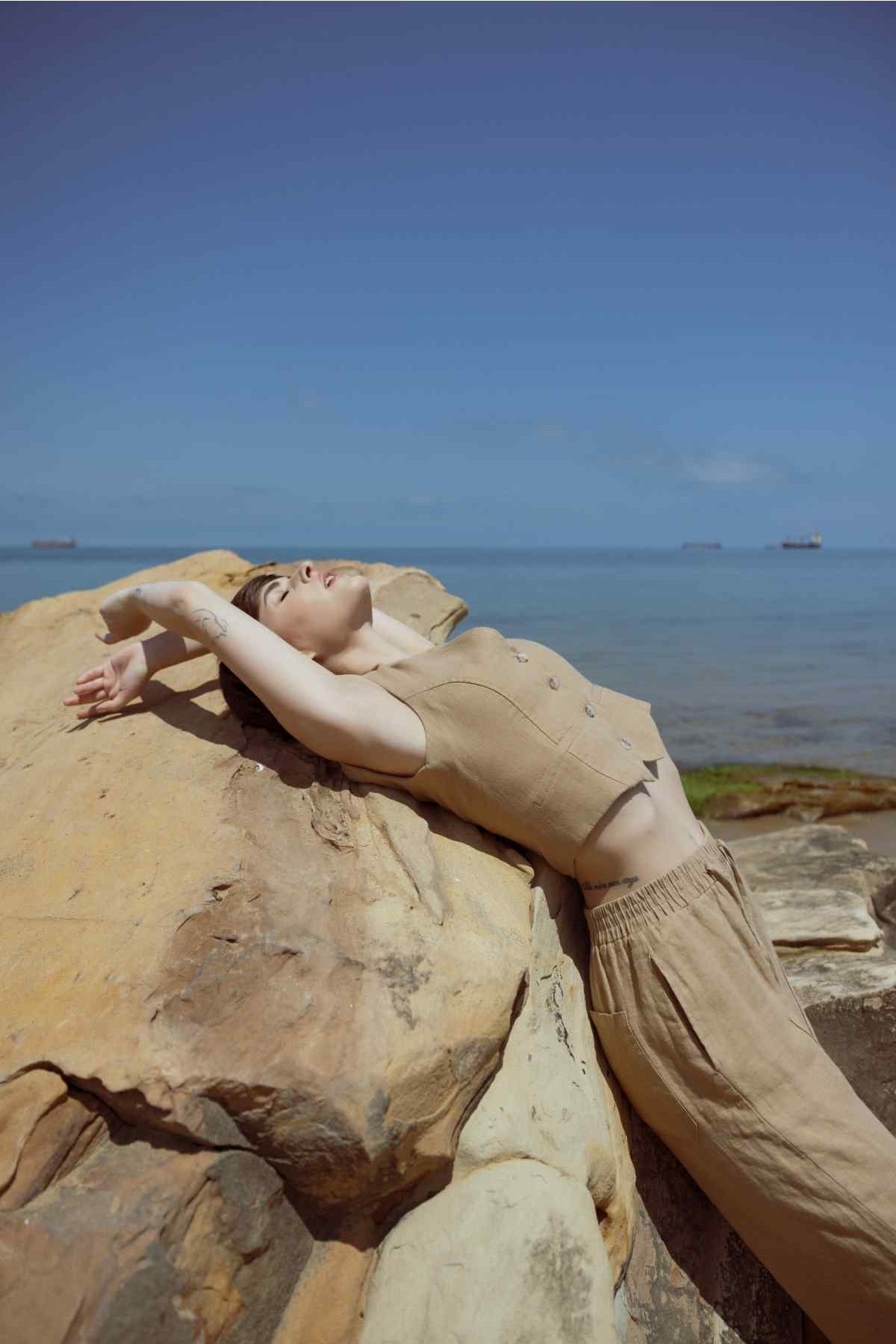 Newmission Camel Ham Keten YelekFiyatı, Yorumları - Trendyol