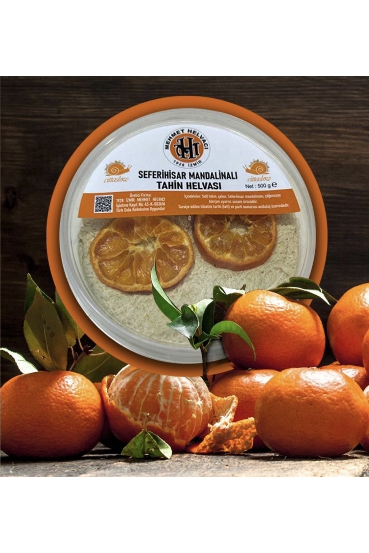 1928 MEHMET HELVACI Tahin Helvası, Seferihisar Mandalinalı, Net : 500 ...