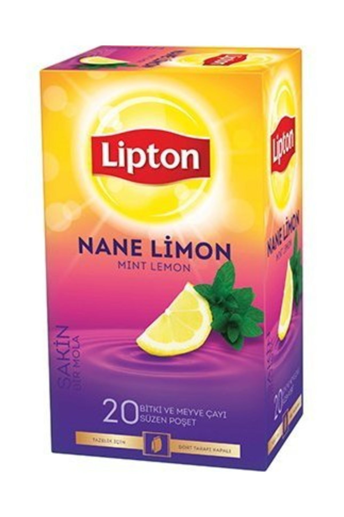 Lipton Nane Limon Bardak Poşet Çay 20'li Lipton Nane Limon Bardak Poşet ...
