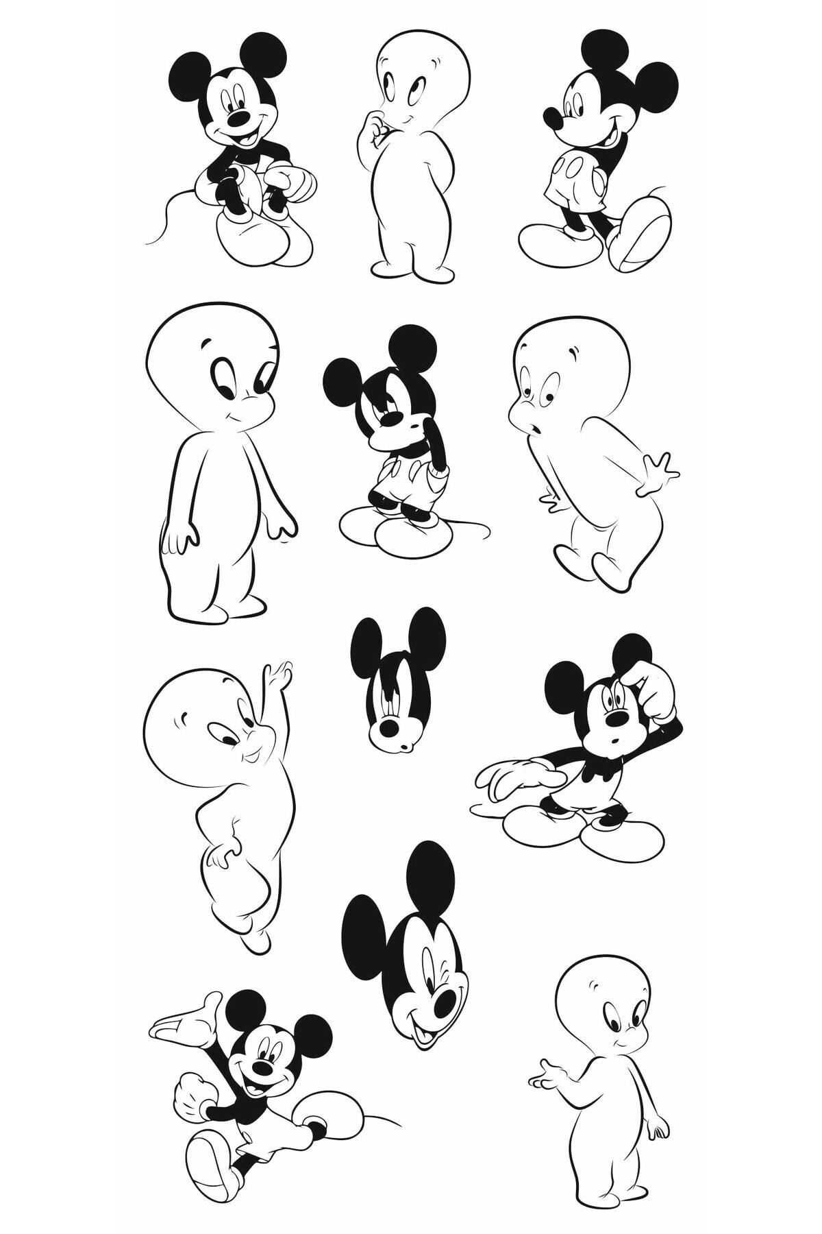 Trendonline Casper Ve Mickey Mouse Geçici Vücut Dövmesi - Fiyatı, Yorumları