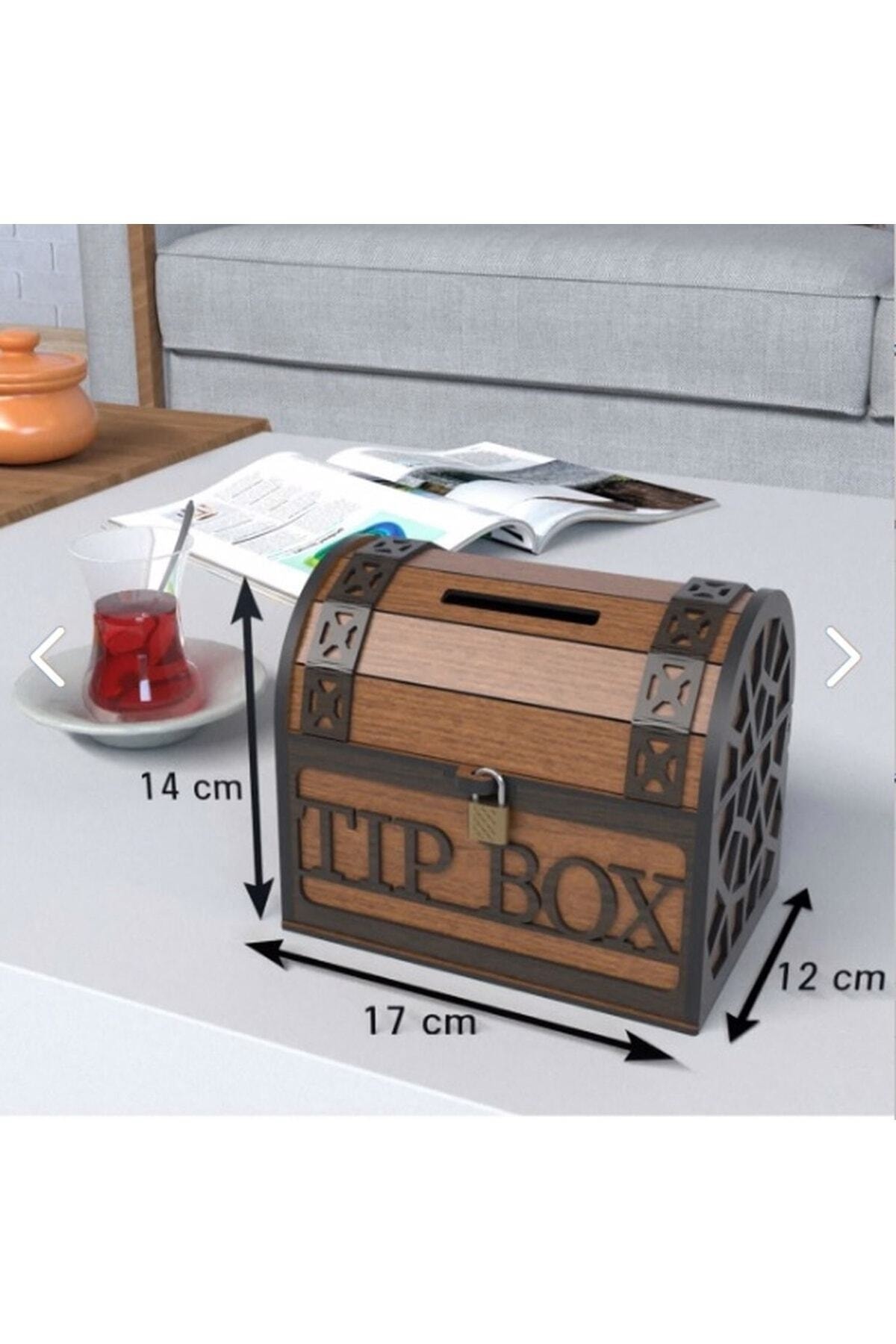 Genel Markalar Tip Box Ahşap Kumbara Sandık Tipi Tipbox Kilitli Bahşiş Kutusu - Fiyatı, Yorumları