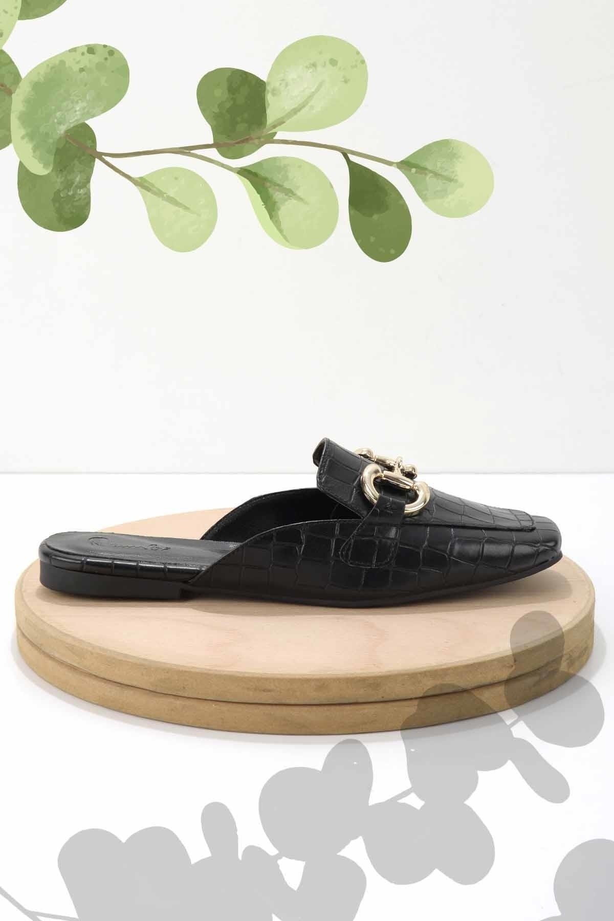 Bambi Siyah Kroko Kadın Terlik K04327080011 Fiyatı, Yorumları - Trendyol