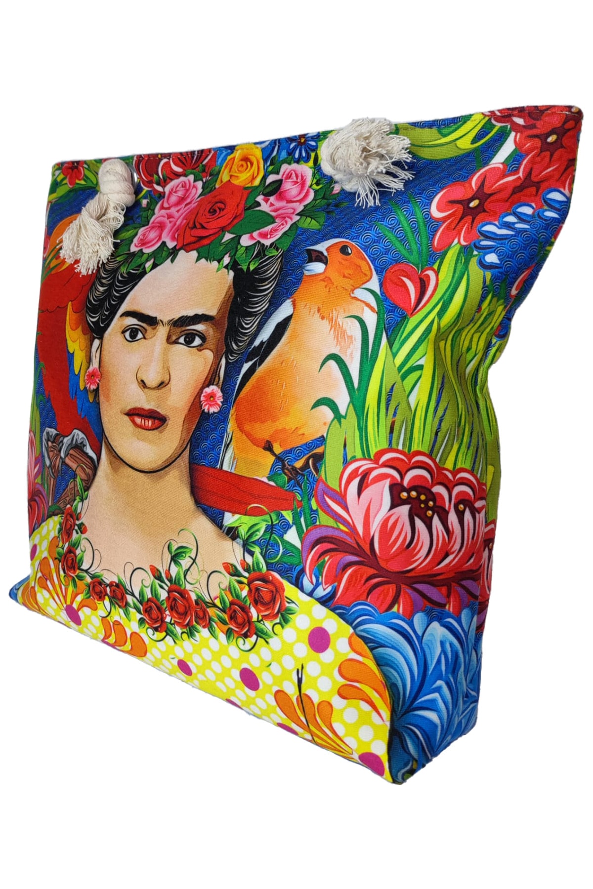 Ponea Renkli Desenli Dijital Baskı Fermuarlı Su Geçirmez Omuz Çantası ...