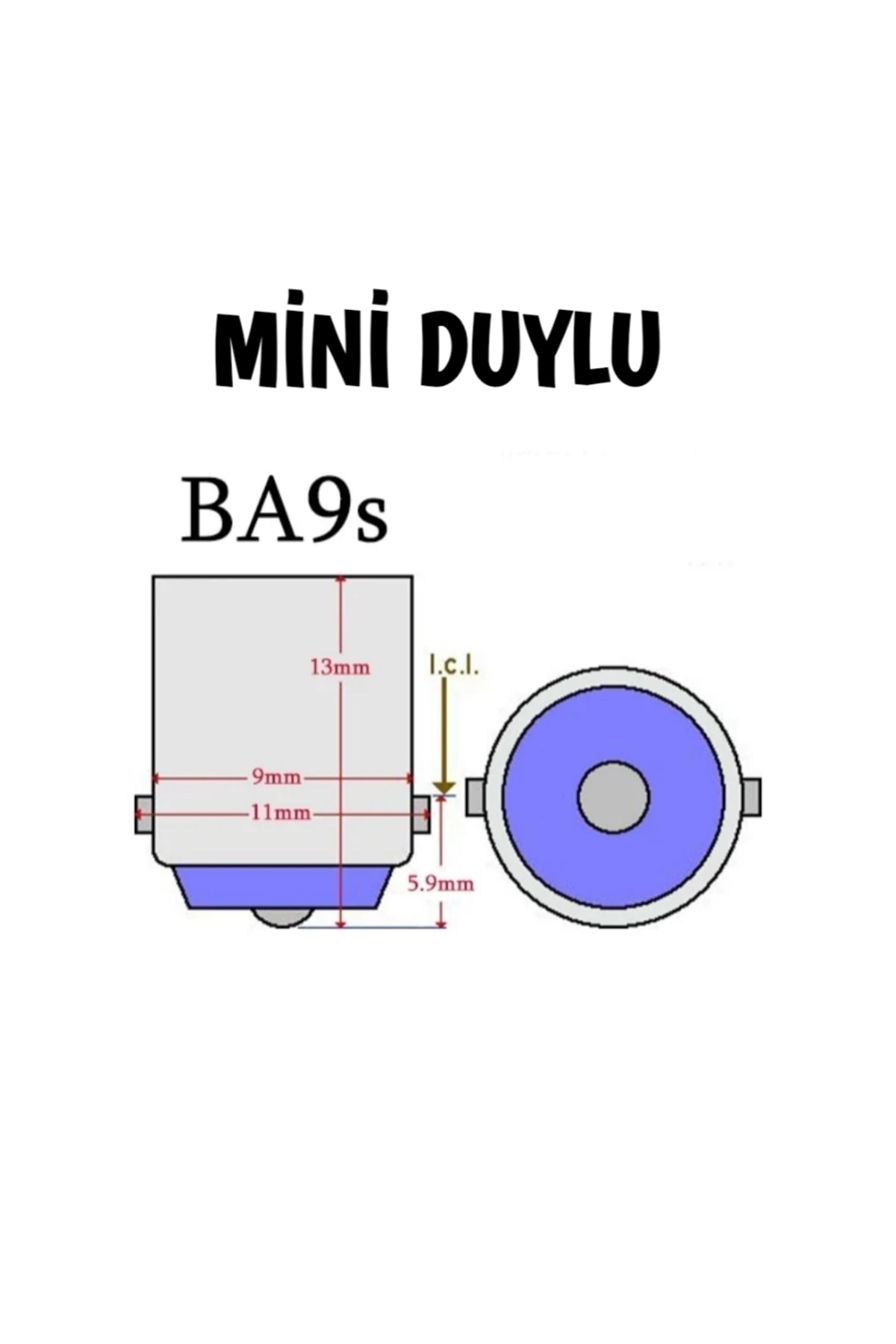 gürler oto kılıf ve aksesuar 2 Adet Ba9s Led Ampül Mini Duylu Tırnaklı ...