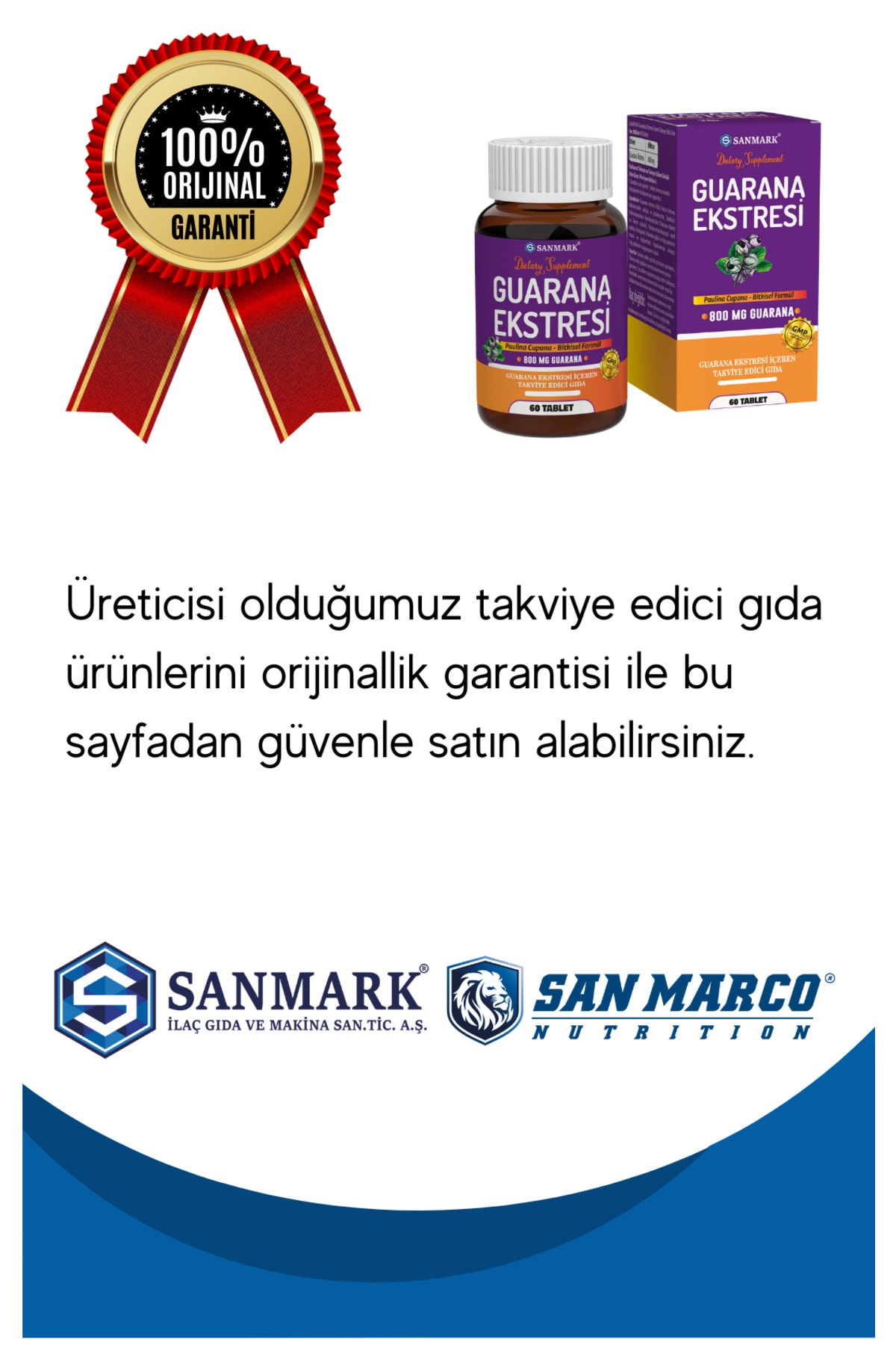 SANMARK Guarana Ekstresi 60 Tablet - Fiyatı, Yorumları