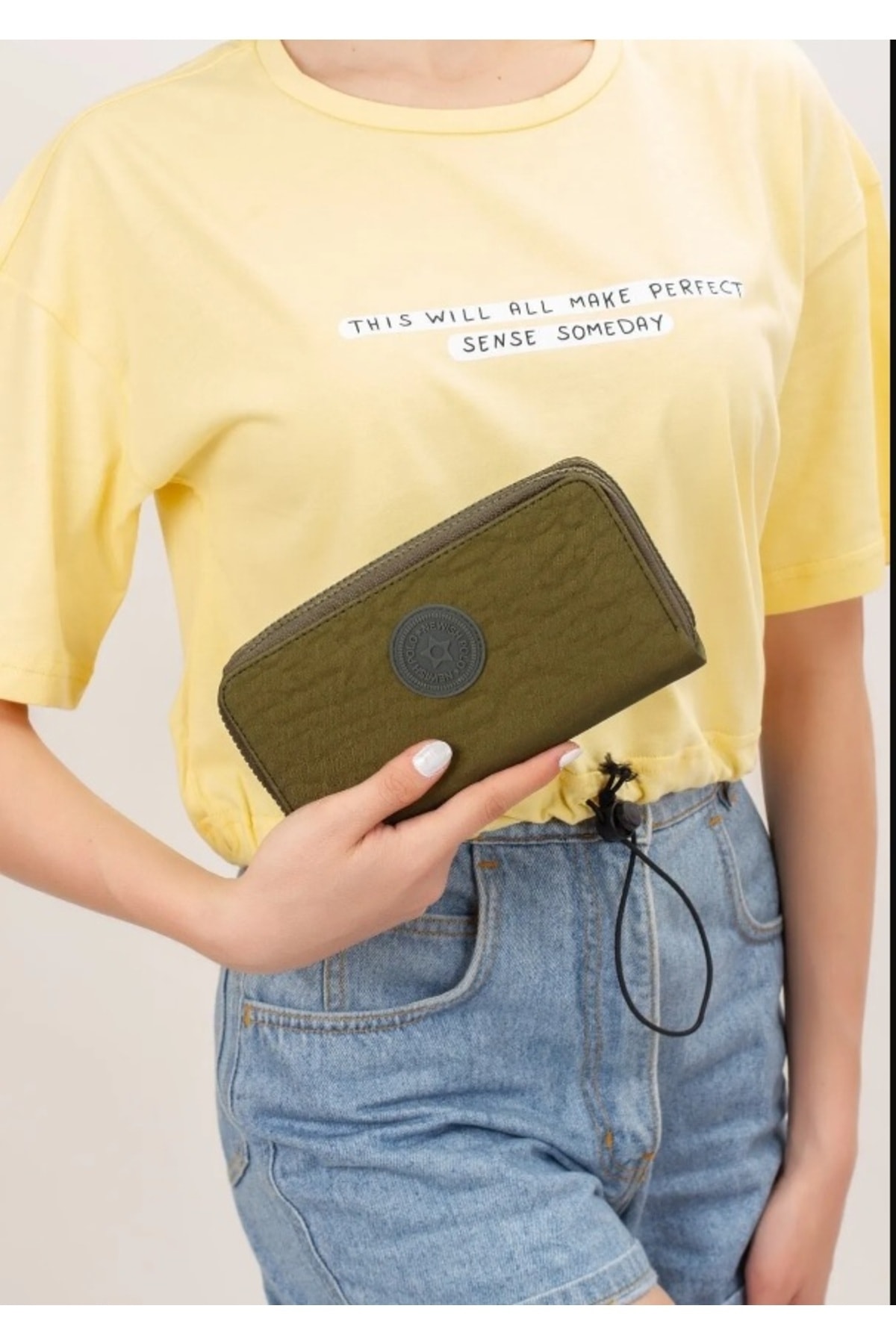 La'Graccia Krinkıl Yeşil Polo Büyük Boy Çift Gözlü El Çanta Ve Cüzdan ...