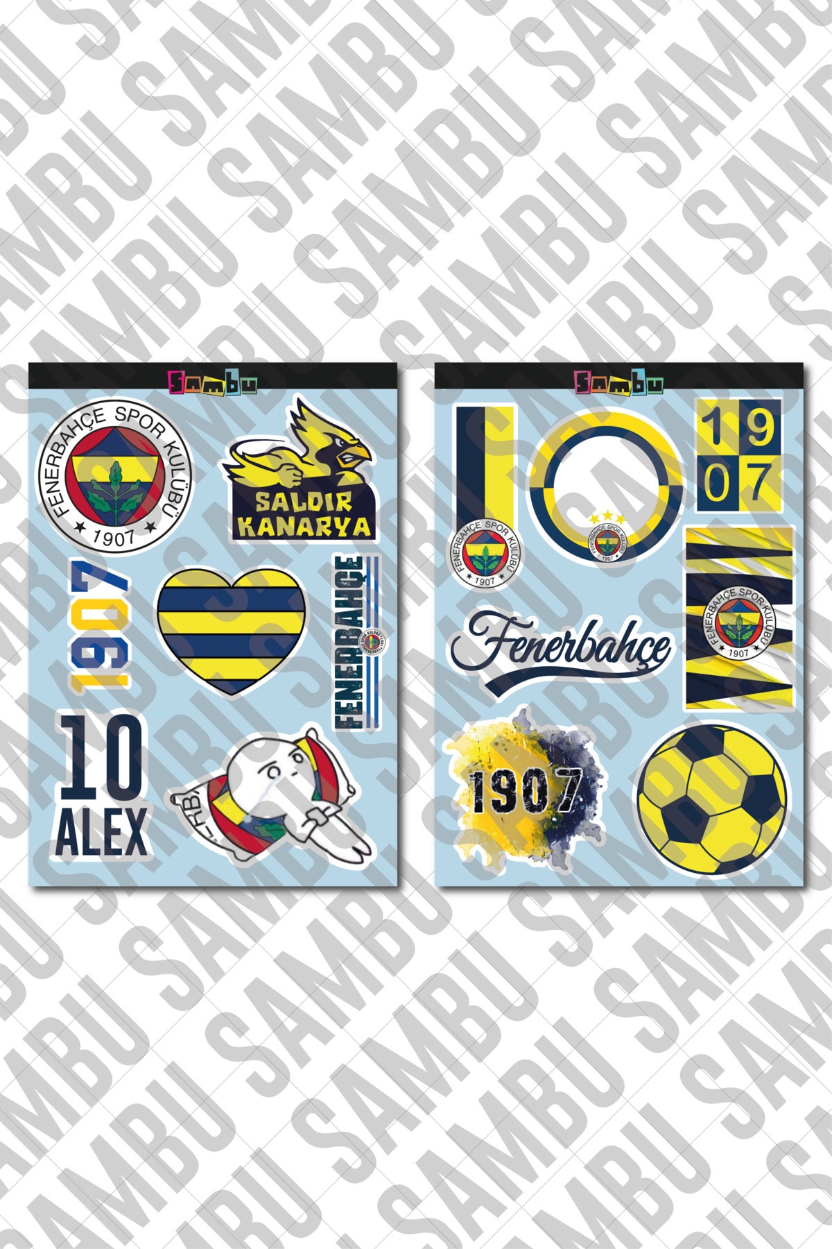 Sambu Design Fenerbahçe Temalı Sticker Etiket Seti - Laptop Notebook ...