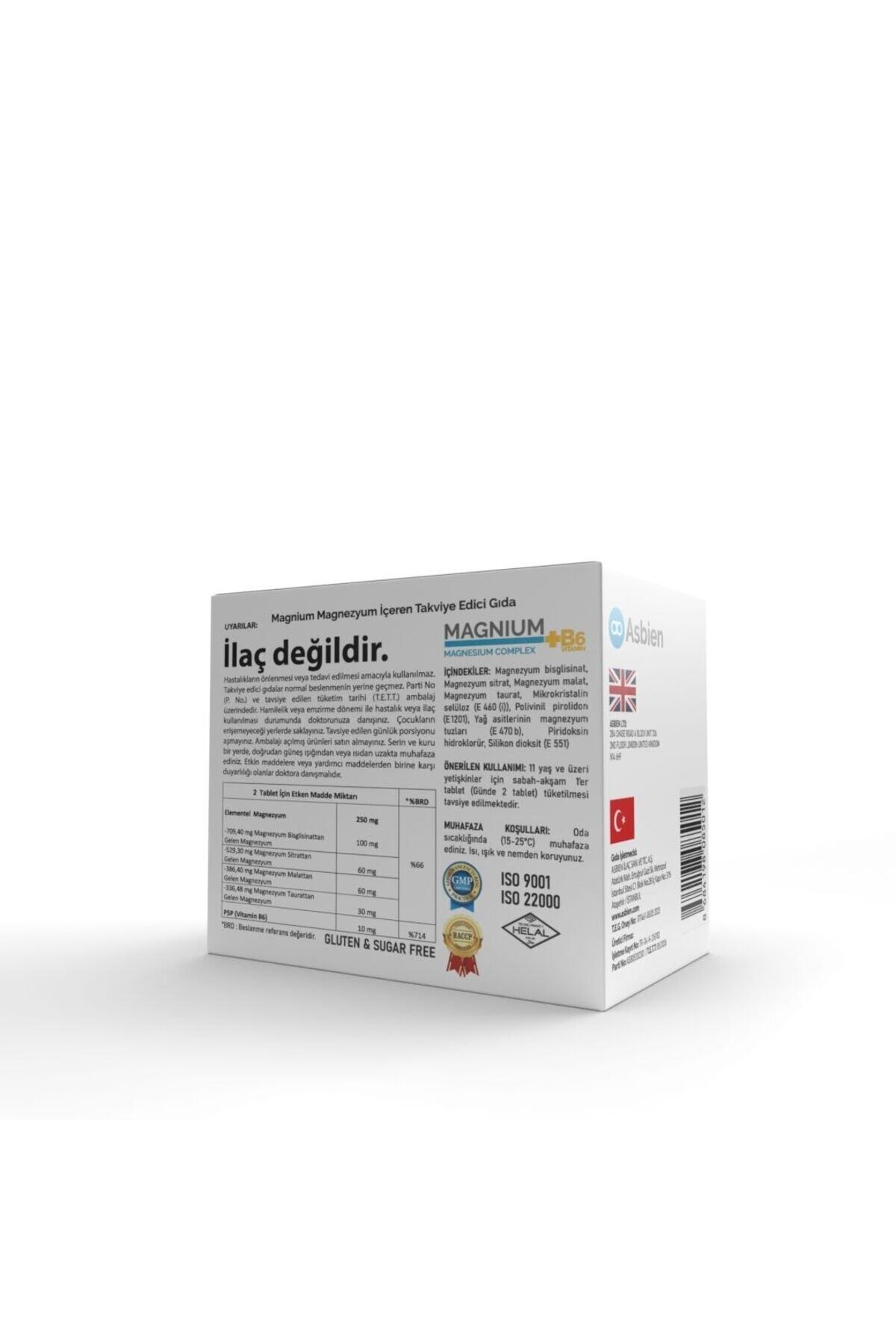 MAGNIUM Magnesıum Complex B6 60 Tab Magnezyum Bisglisinat , Sitrat ...