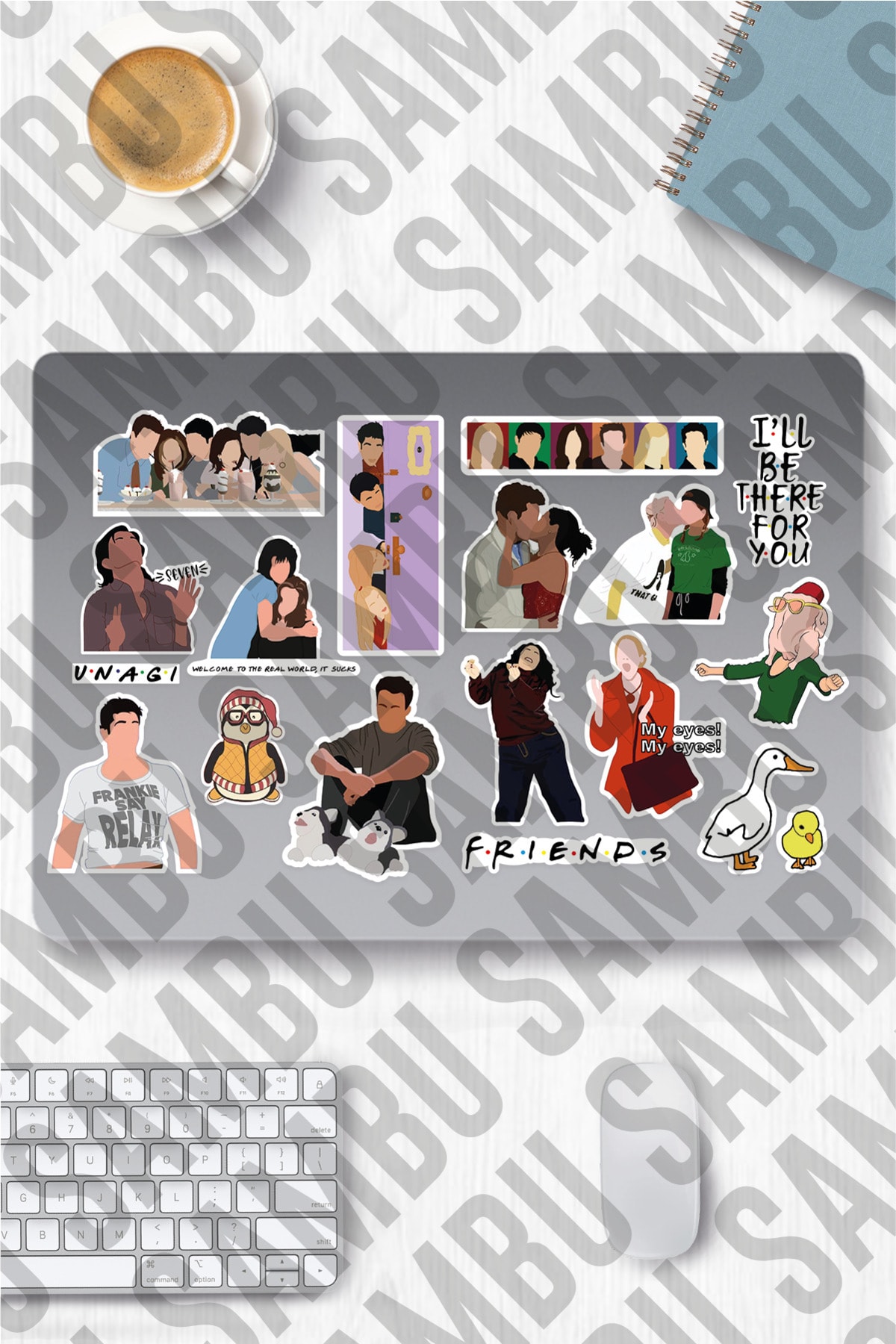 Sambu Design Friends Temalı Sticker Etiket Seti 2 - Laptop Notebook ...
