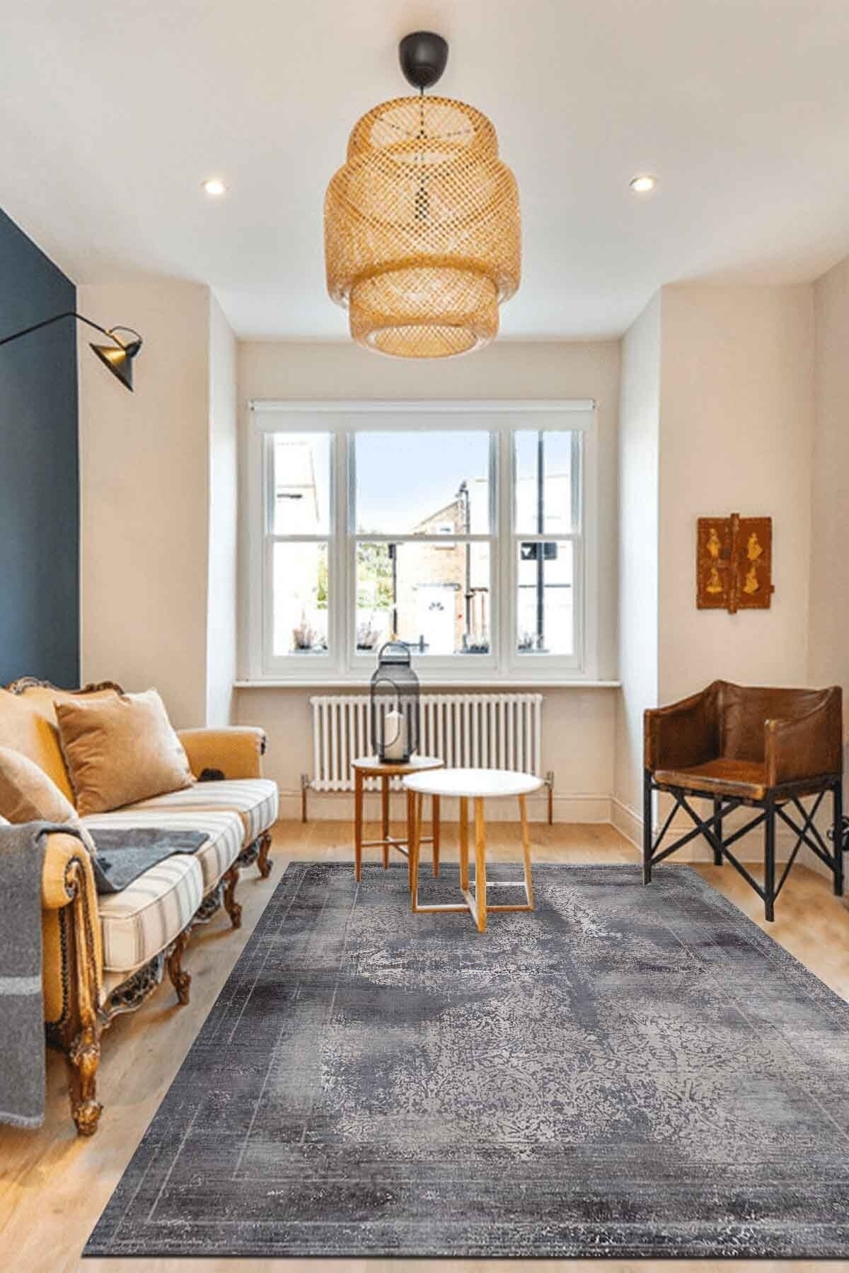 AIDA HOME Adnel Şönil Elit Desenli Pamuk Tabanlı Yıkanabilen Kaydırmaz ...