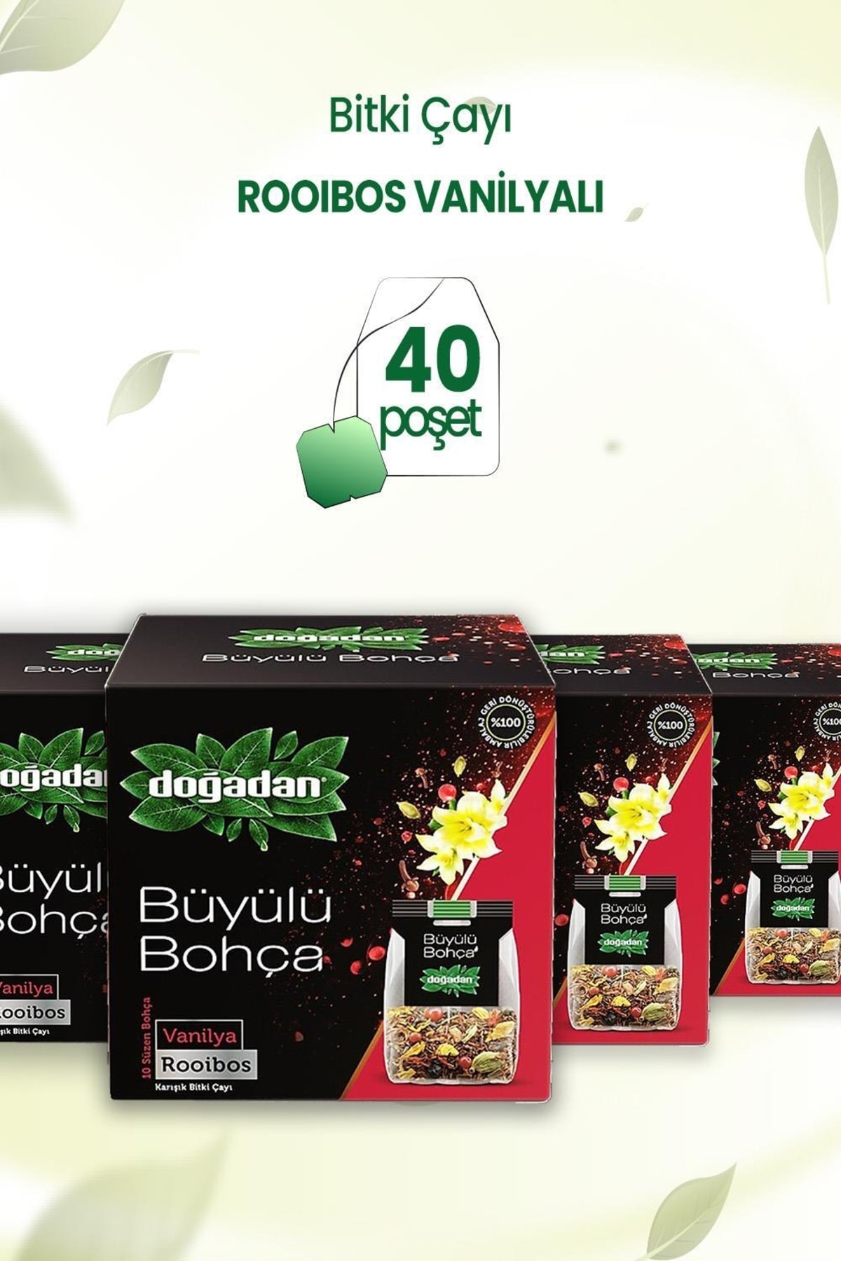 Doğadan Büyülü Bohça Rooibos Vanilyalı Karışık Bitki Çayı X 4 ...