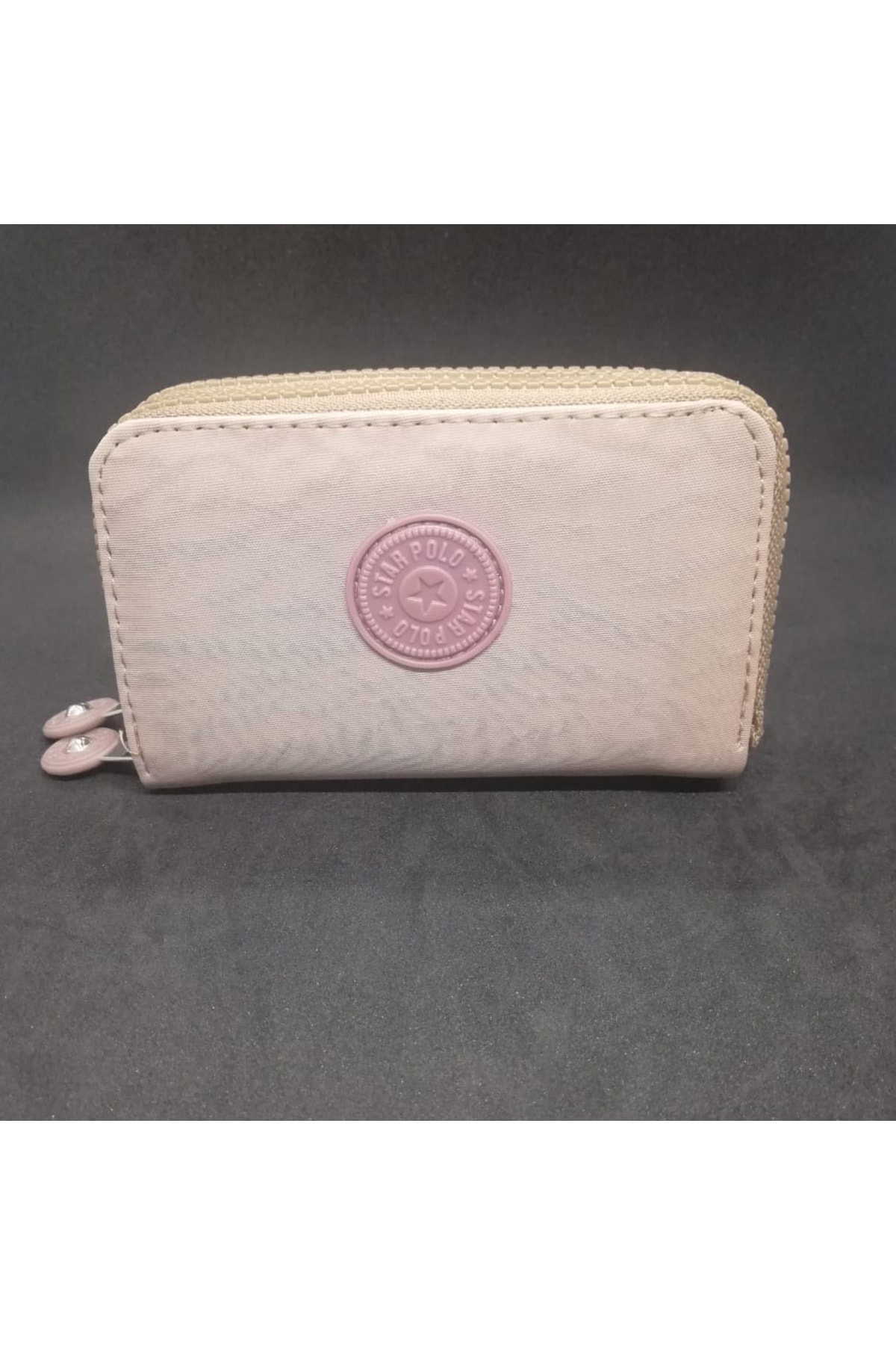 La'Graccia Kırınkıl Kumaş Vizon Küçük Boy Çift Gözlü El Çanta Cüzdan ...