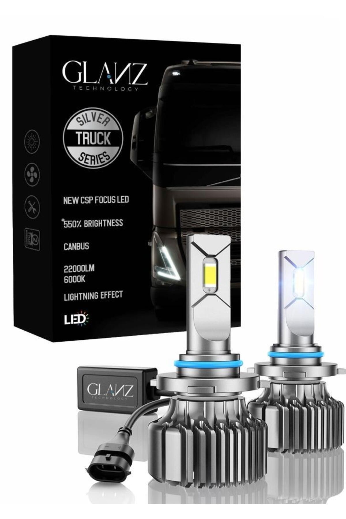 Glanz HB3 9005 Silver Series Csp Canbus Led Xenon 22000lm 6000k Beyaz ...