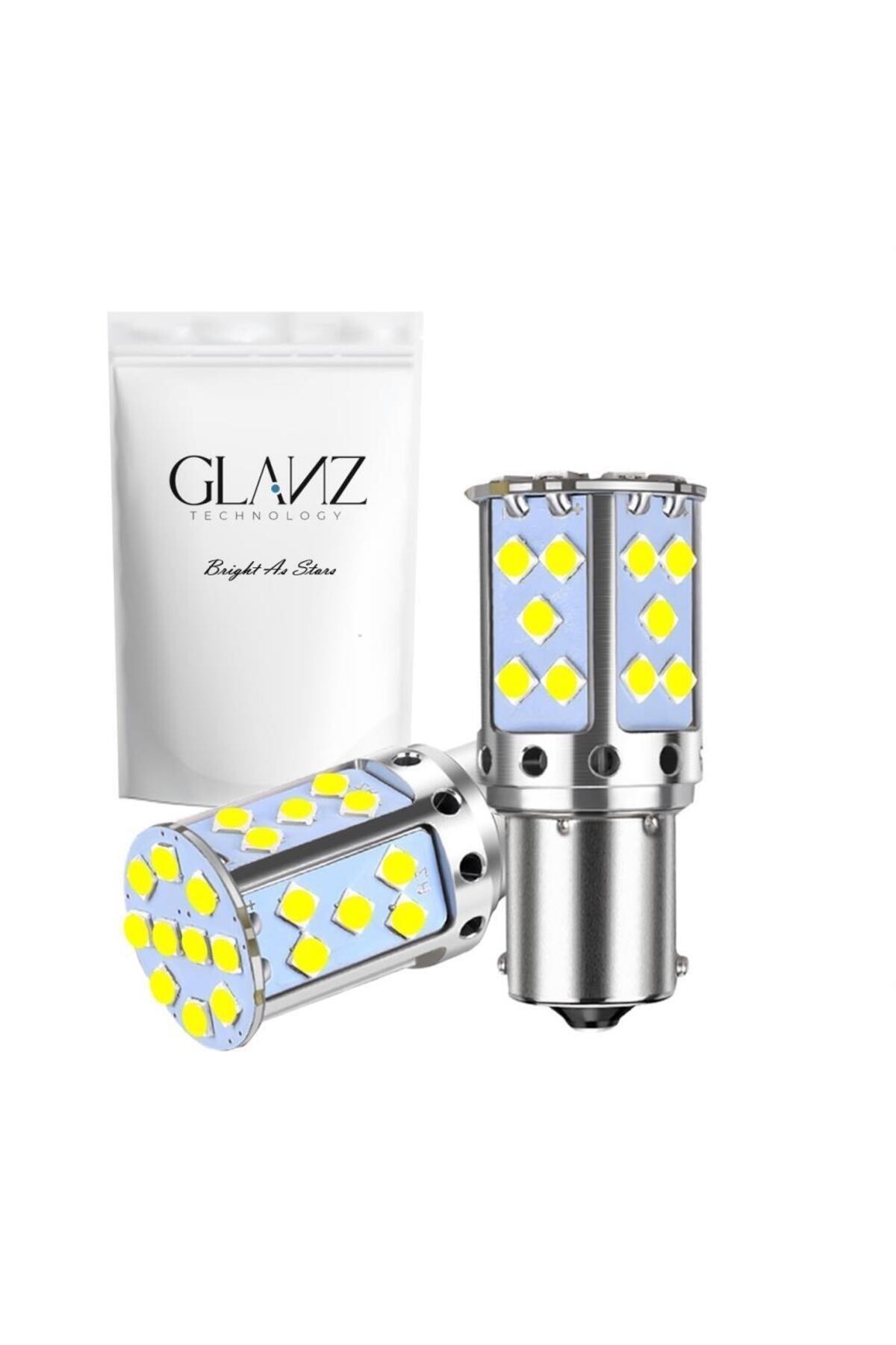 Glanz Yüksek Işık Beyaz Led Geri Vites Ampulü Lambası P21w Ba15s Park ...