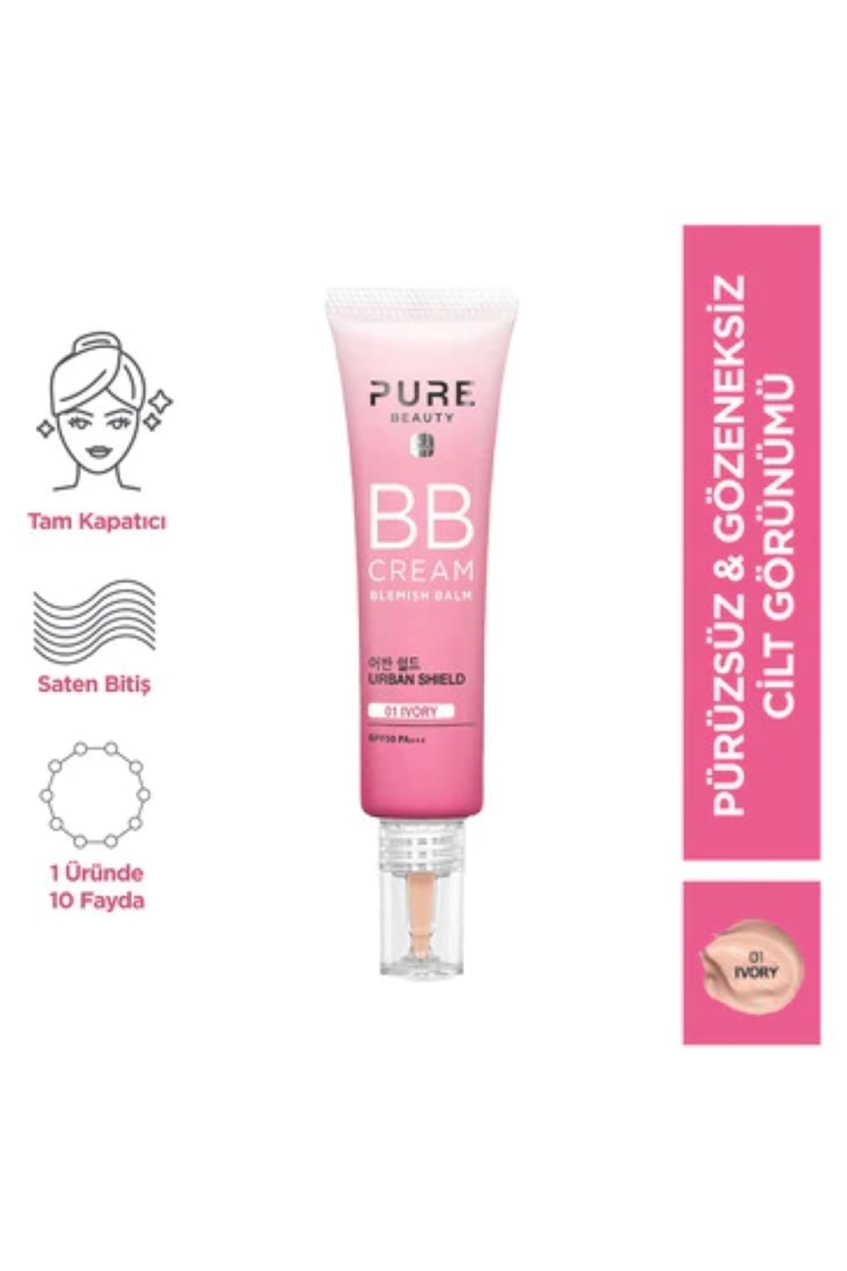 PURE BEAUTY Bb Krem Spf50 Pa+++ Ivory 30 Ml Fiyatı, Yorumları - Trendyol