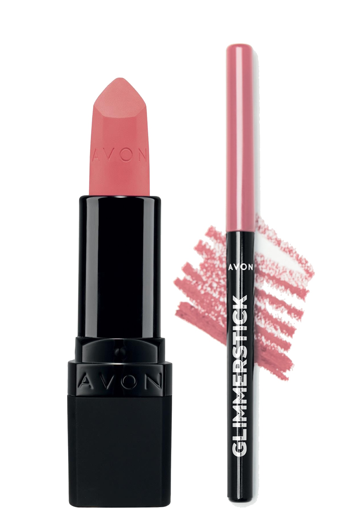 Avon Ultra Mat Ruj Pink Passion Ve Glimmerstick Dudak Kalemi Pink ...
