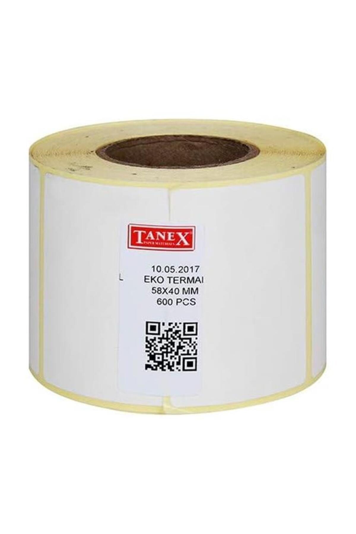 Tanex Barkod Etiketi Yapışkanlı 58x40 mm 1 Adet Termal Barkot ve Terazi ...
