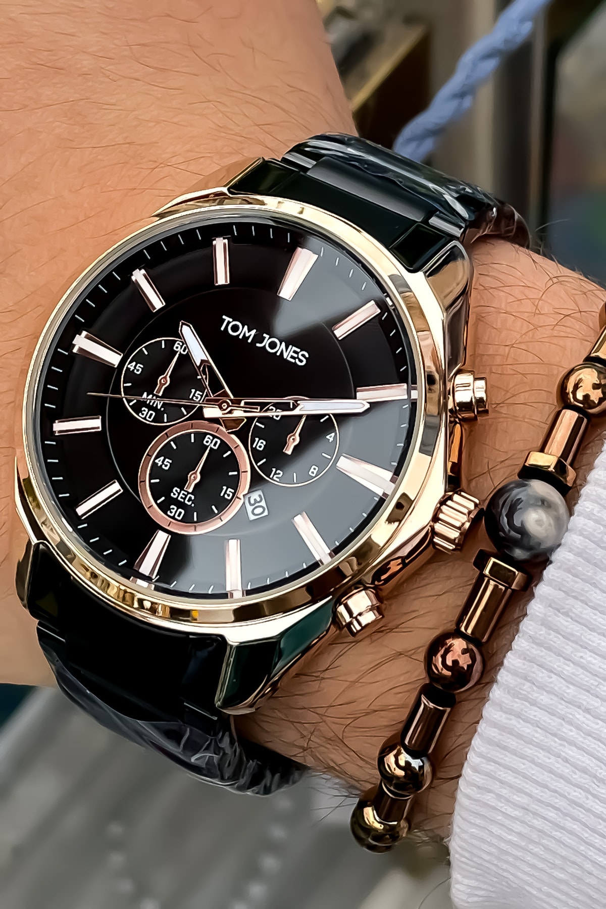 Tom Jones Yeni Sezon Orijinal Su Geçirmez Erkek Kol Saati ve Bileklik ...