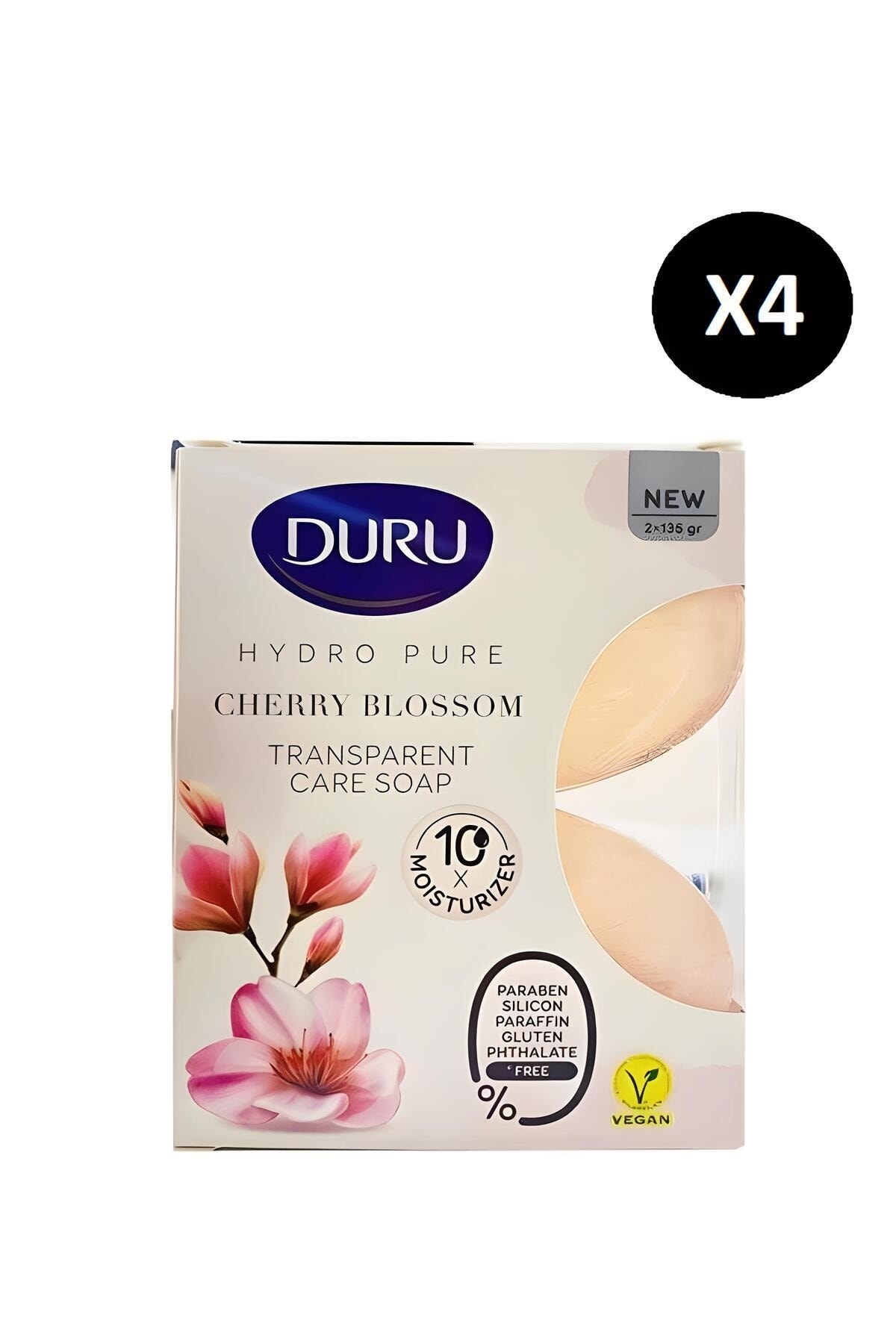 Duru Hydro Pure Sakura Çiçeği Şeffaf Bakım Sabunu 2x135 gr (4 ADET ...