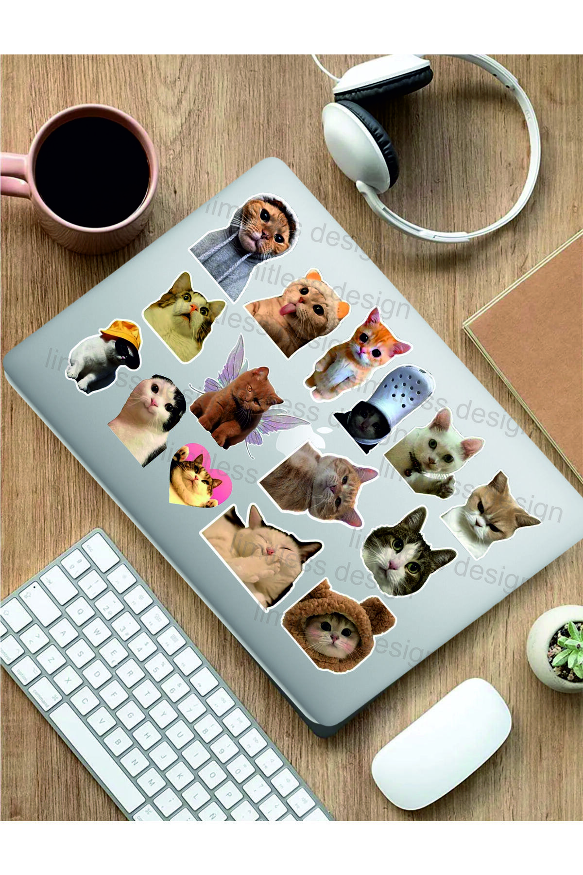 Limitless Design Cats Kediler Kedi Temalı Laptop Tablet Defter Araba ...