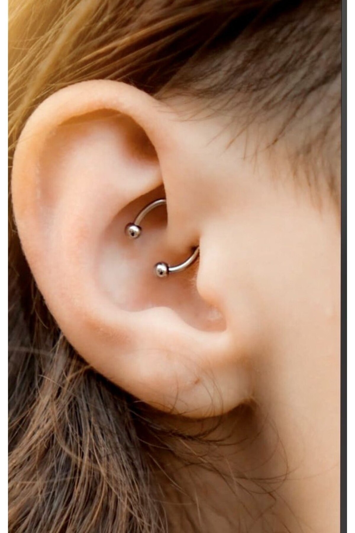 Arescollection Cerrahi Çelik Yarım Halka Kulak,burun,kaş,tragus ...