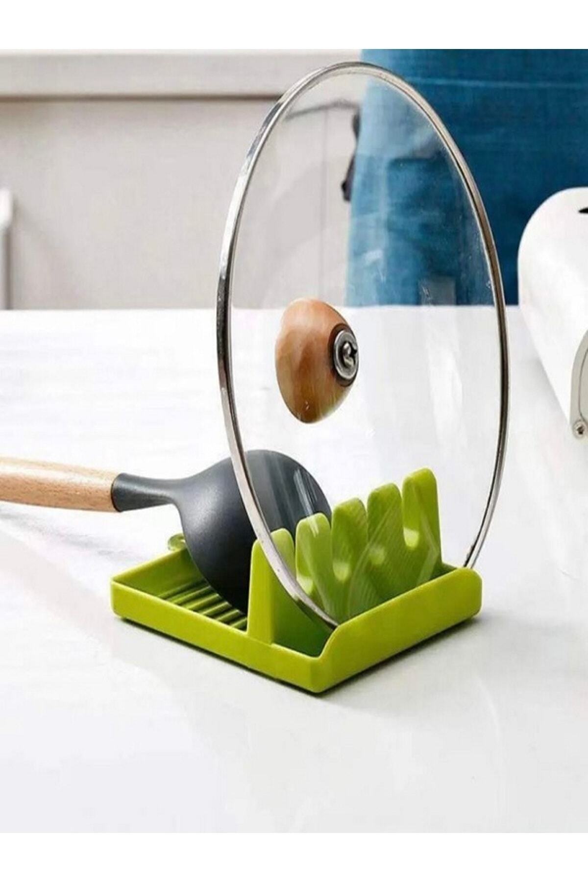 ELSE NIPPON ELSE NİPPON "2 ADET" Tencere Kapak Tutucu Ve Kaşıklık-Tencere Kapağı Standı Kirli ...