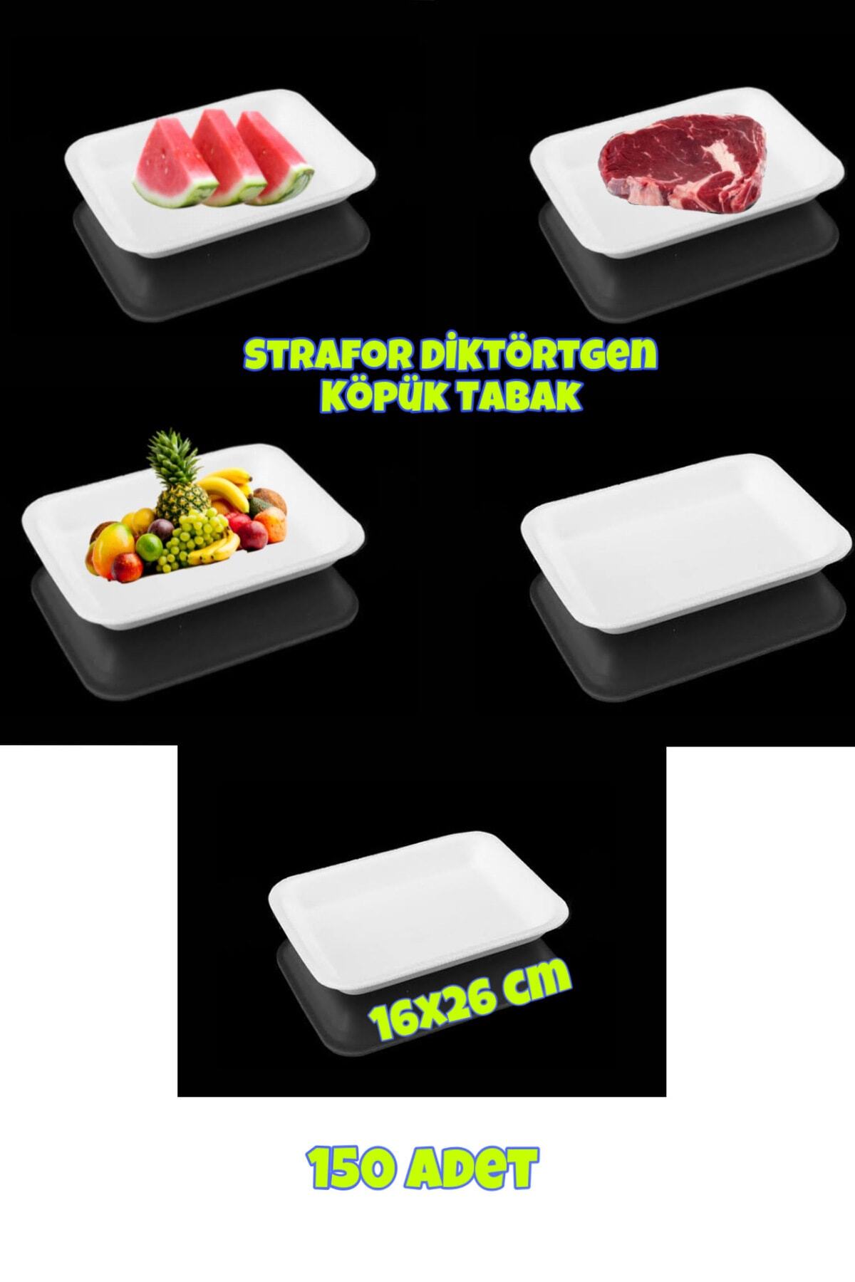 Özkan Ambalaj Temizlik Strafor Dikdörtgen Köpük Tabak 2000 Gramlık 150 ...