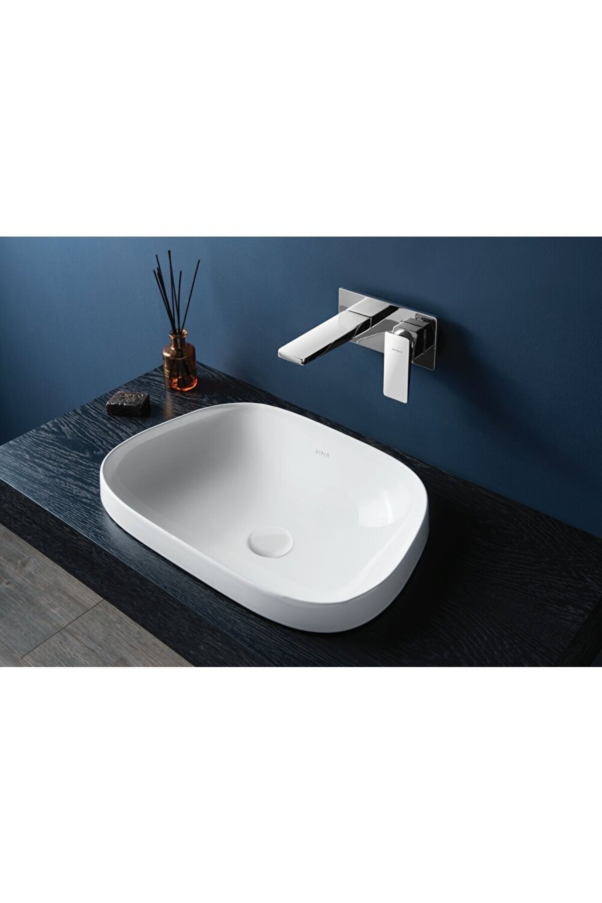 VitrA Frame 5653b403-0016 Tezgah Üstü Tv Lavabo, Clean, 57 Cm, Beyaz ...